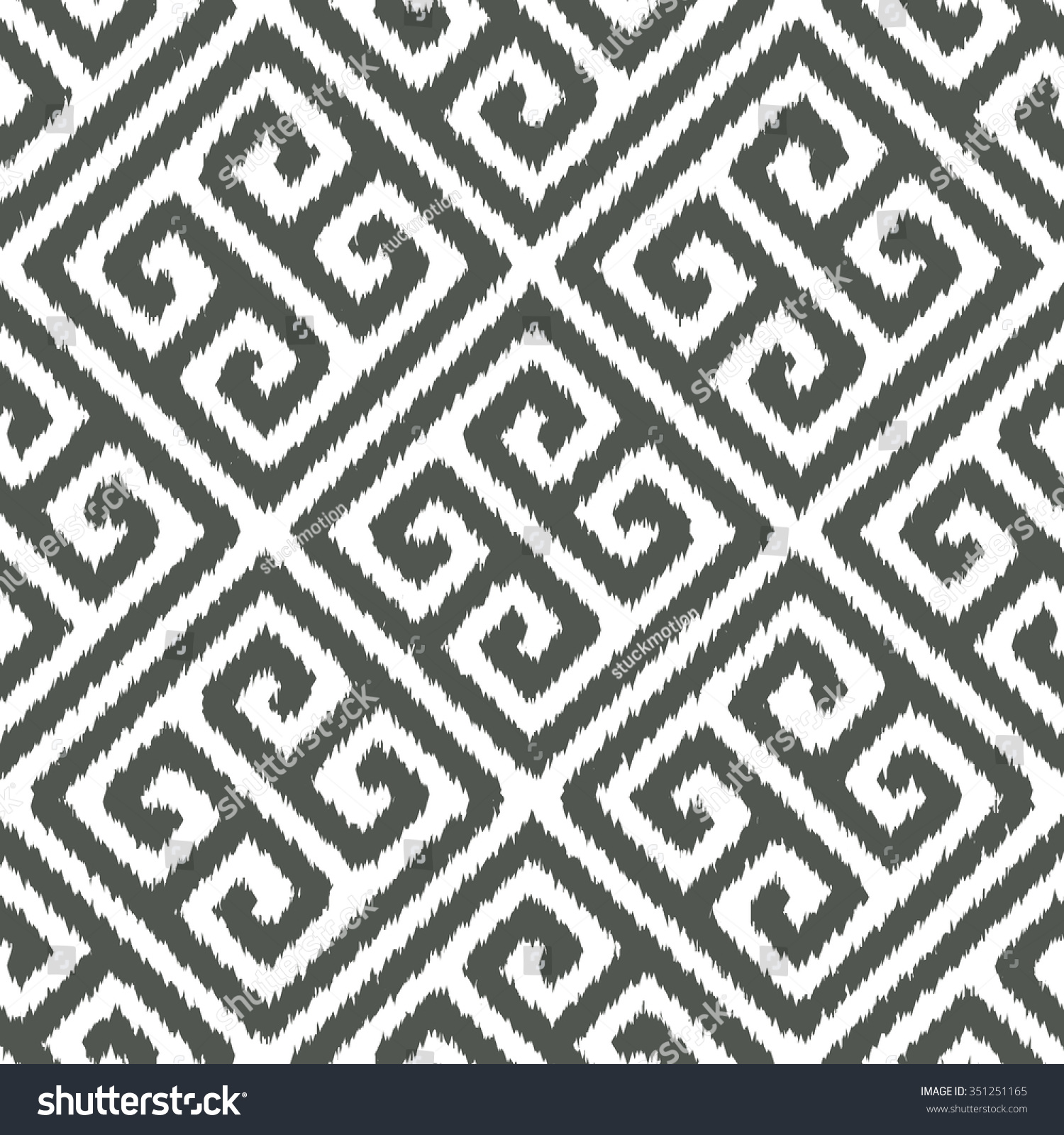 Greek Key Ikat Seamless Background Tile Stock Vector (Royalty Free ...