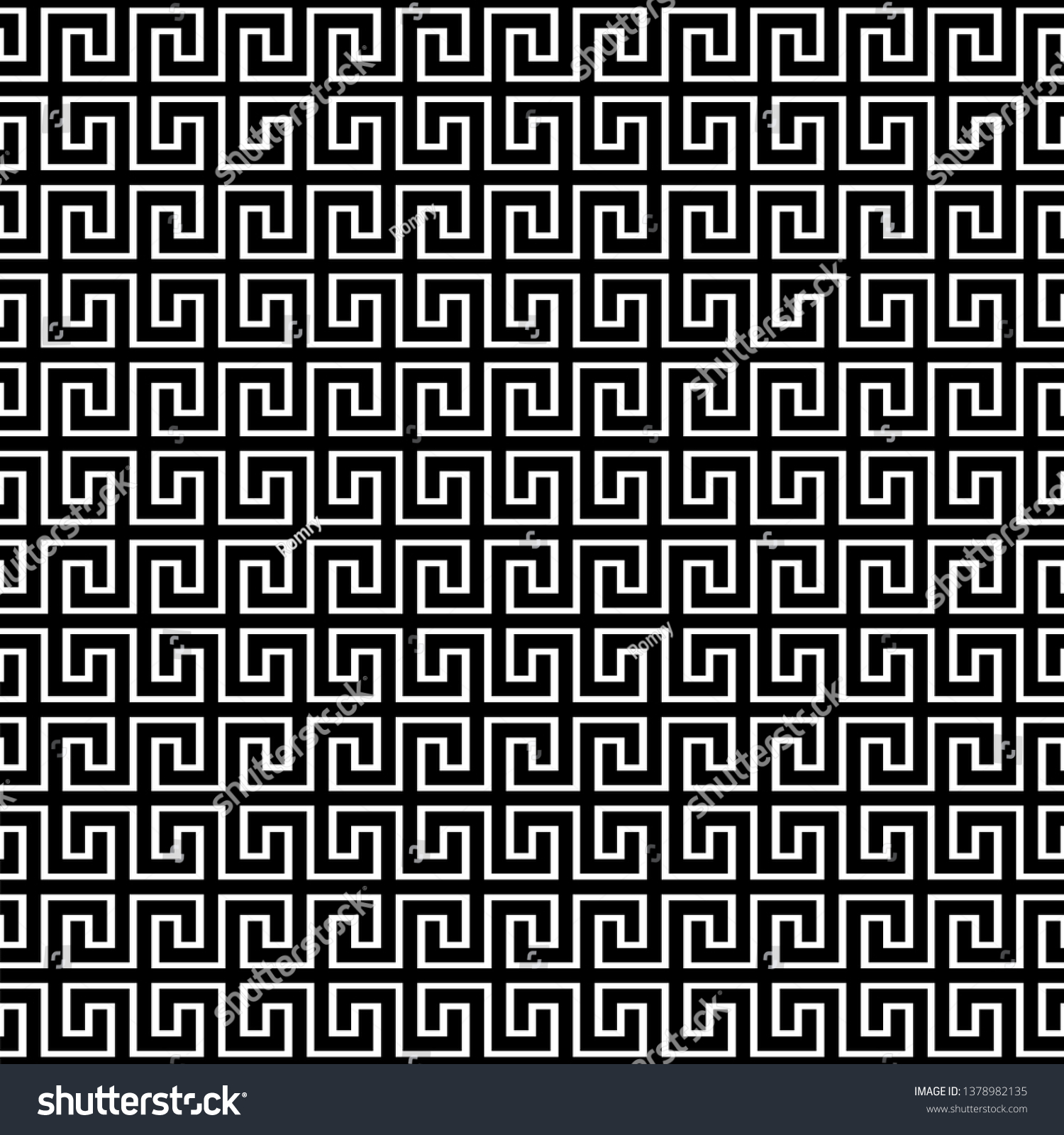 Greek Key Pattern Design Seamless Allover Stock Vector (Royalty Free ...