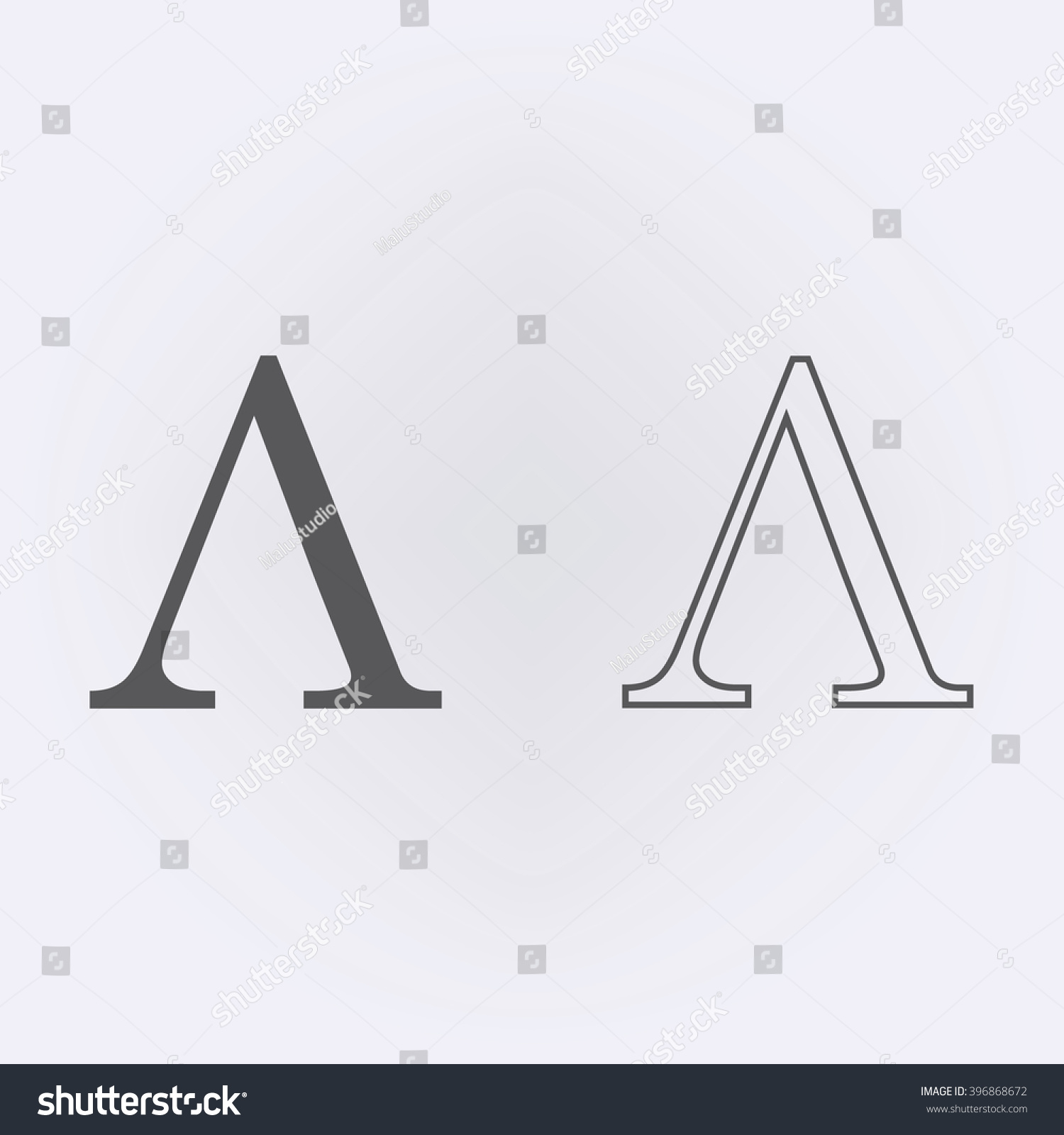 Greek Letter Lambda Symbol Vector Illustration: vector de stock (libre ...