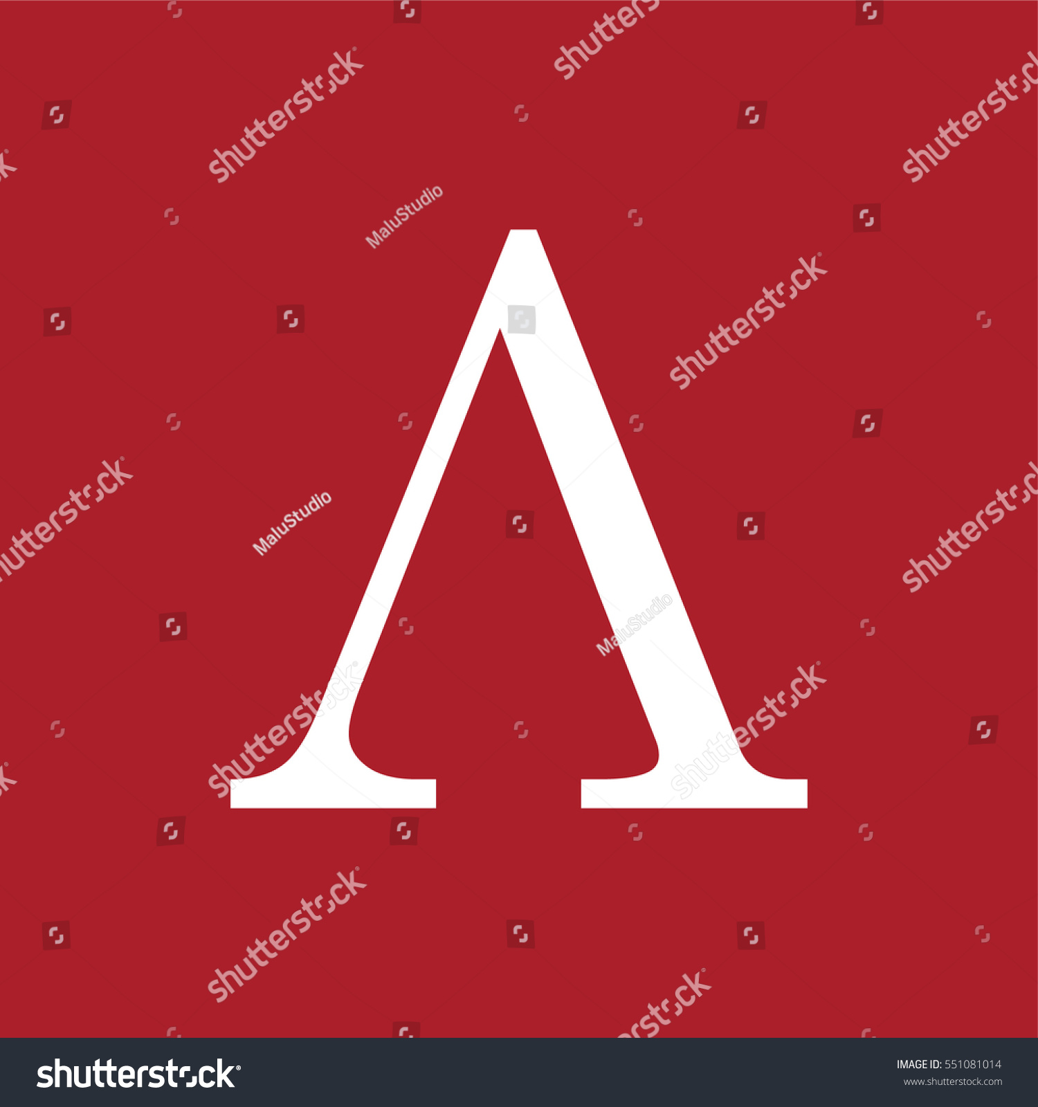 Vektor Stok Greek Letter Lambda Symbol Vector Illustration (Tanpa ...