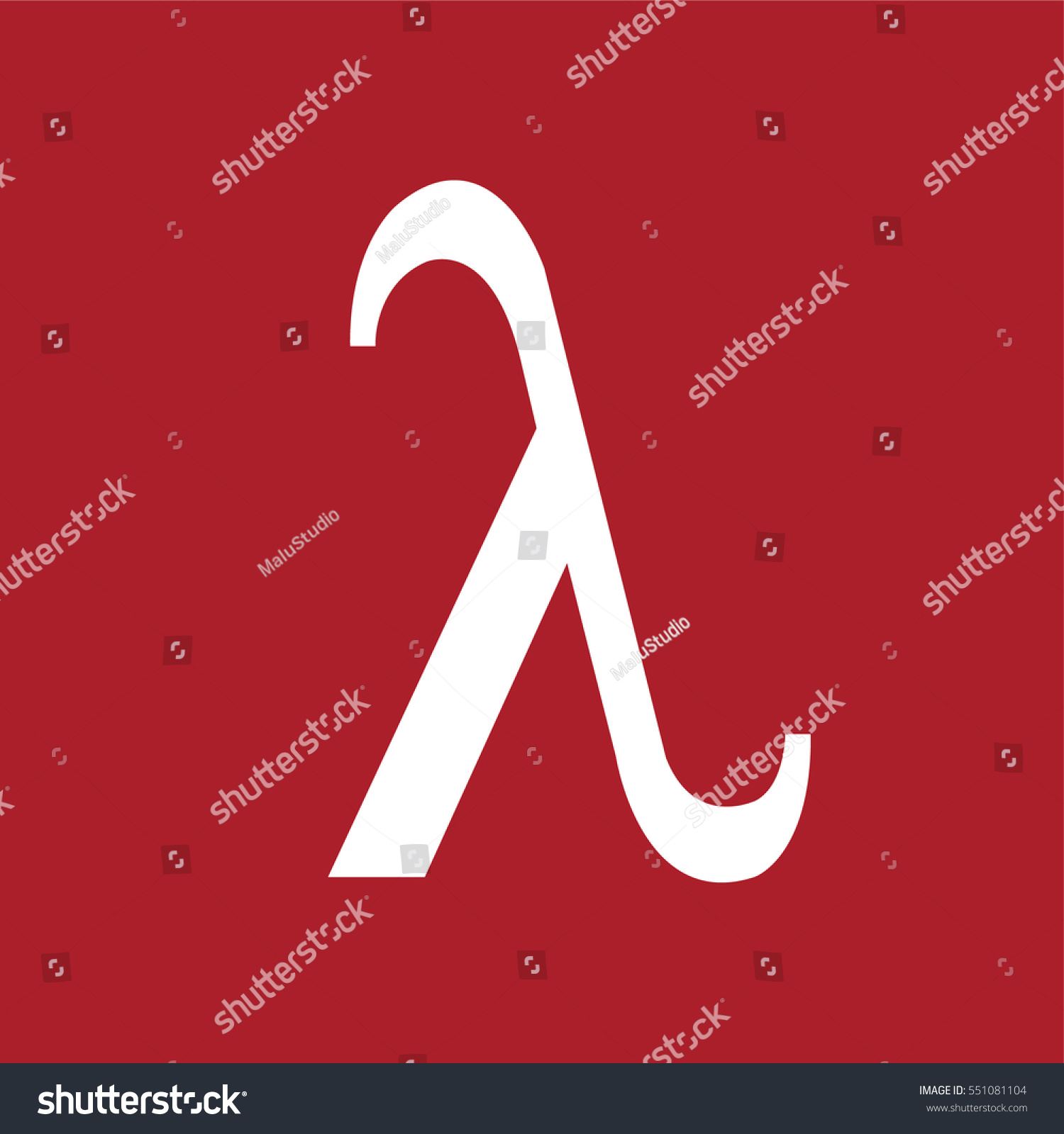 Greek Letter Lambda Symbol Vector Illustration: vector de stock (libre ...