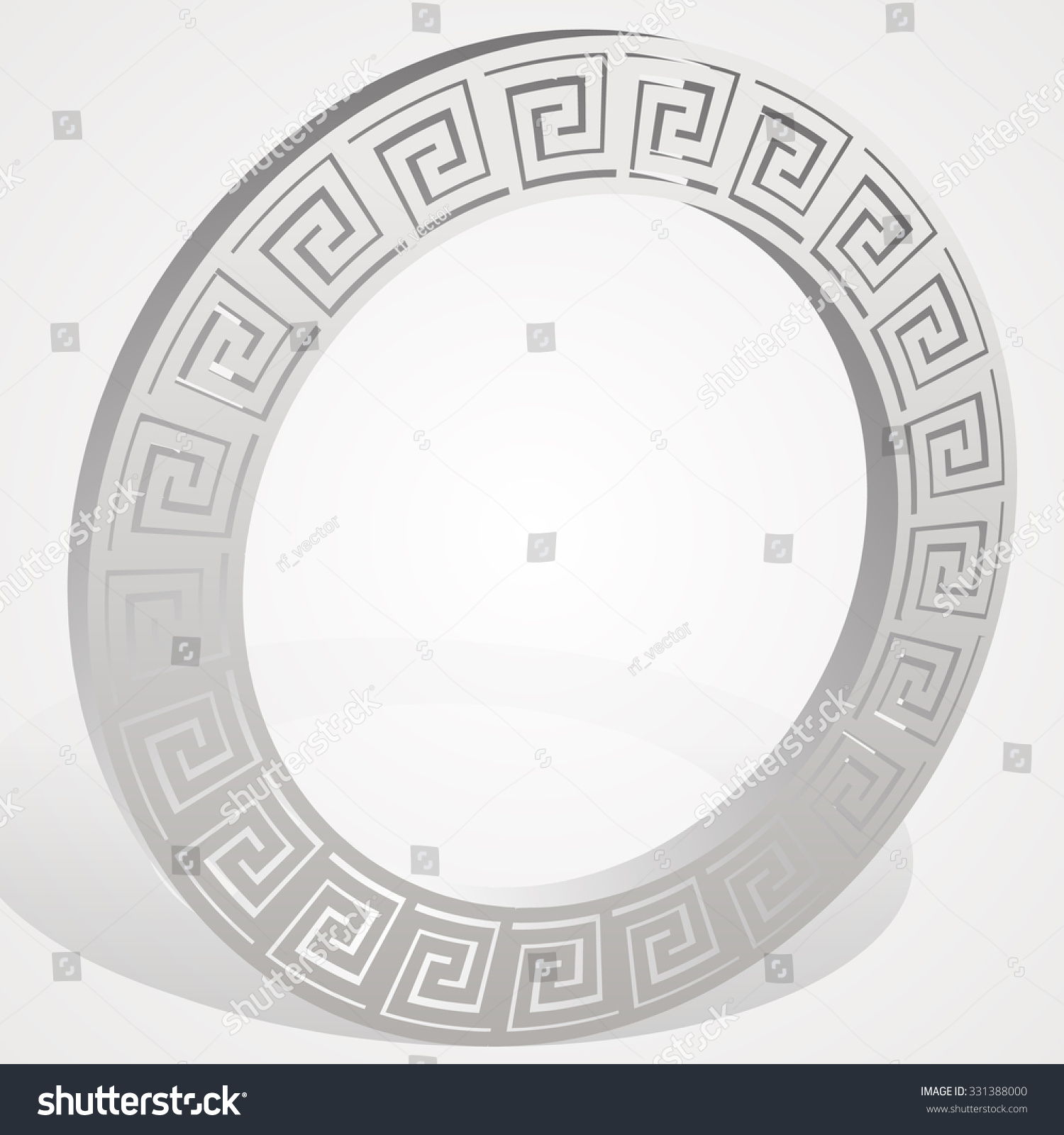 Greek Meander Pattern 3d Circle Stock Vector (Royalty Free) 331388000