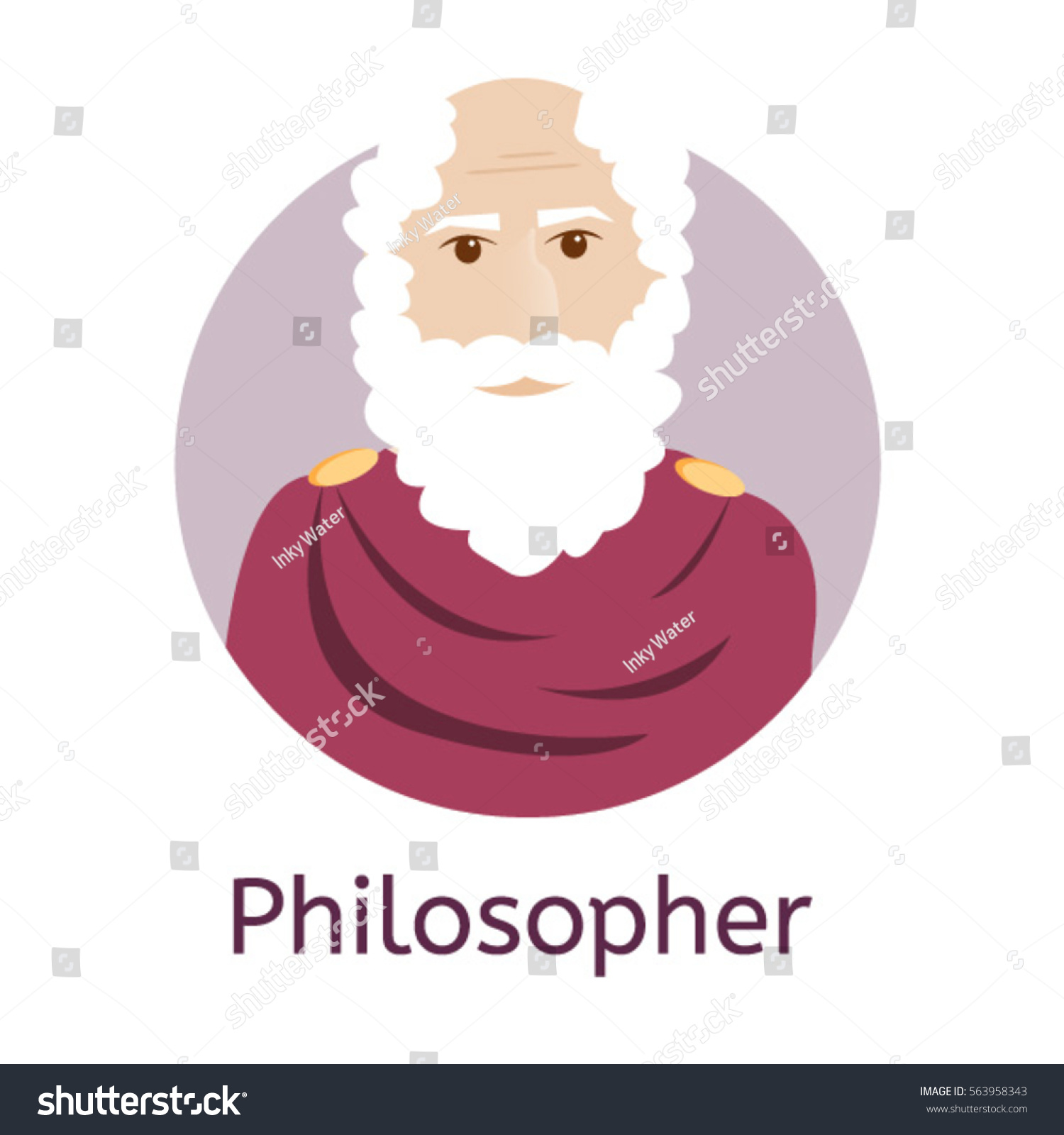 Greek Philosopher Vector Illustration: เวกเตอร์สต็อก (ปลอดค่าลิขสิทธิ์ ...