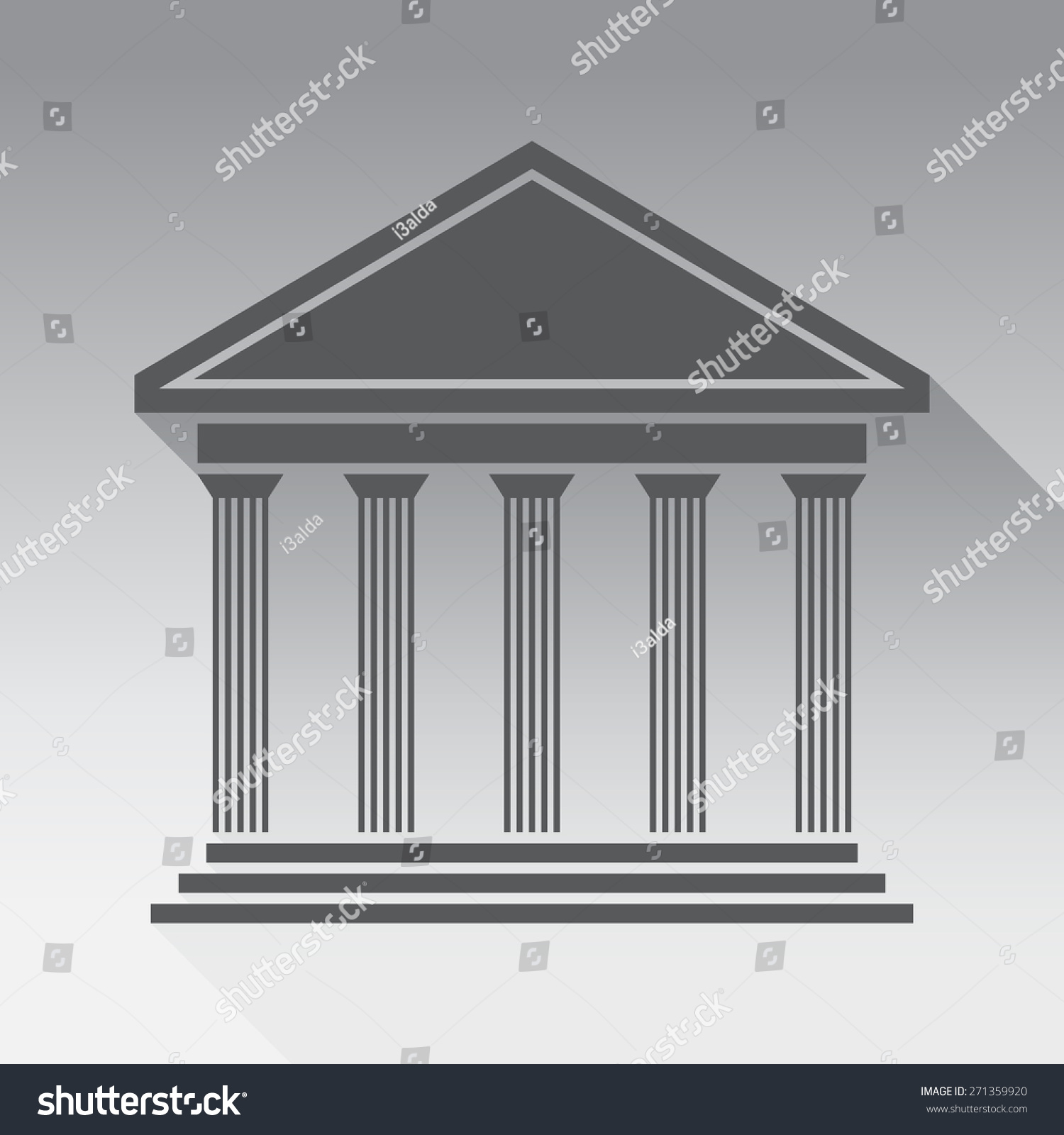 Greek Temple Front Vector Stock Vector (Royalty Free) 271359920