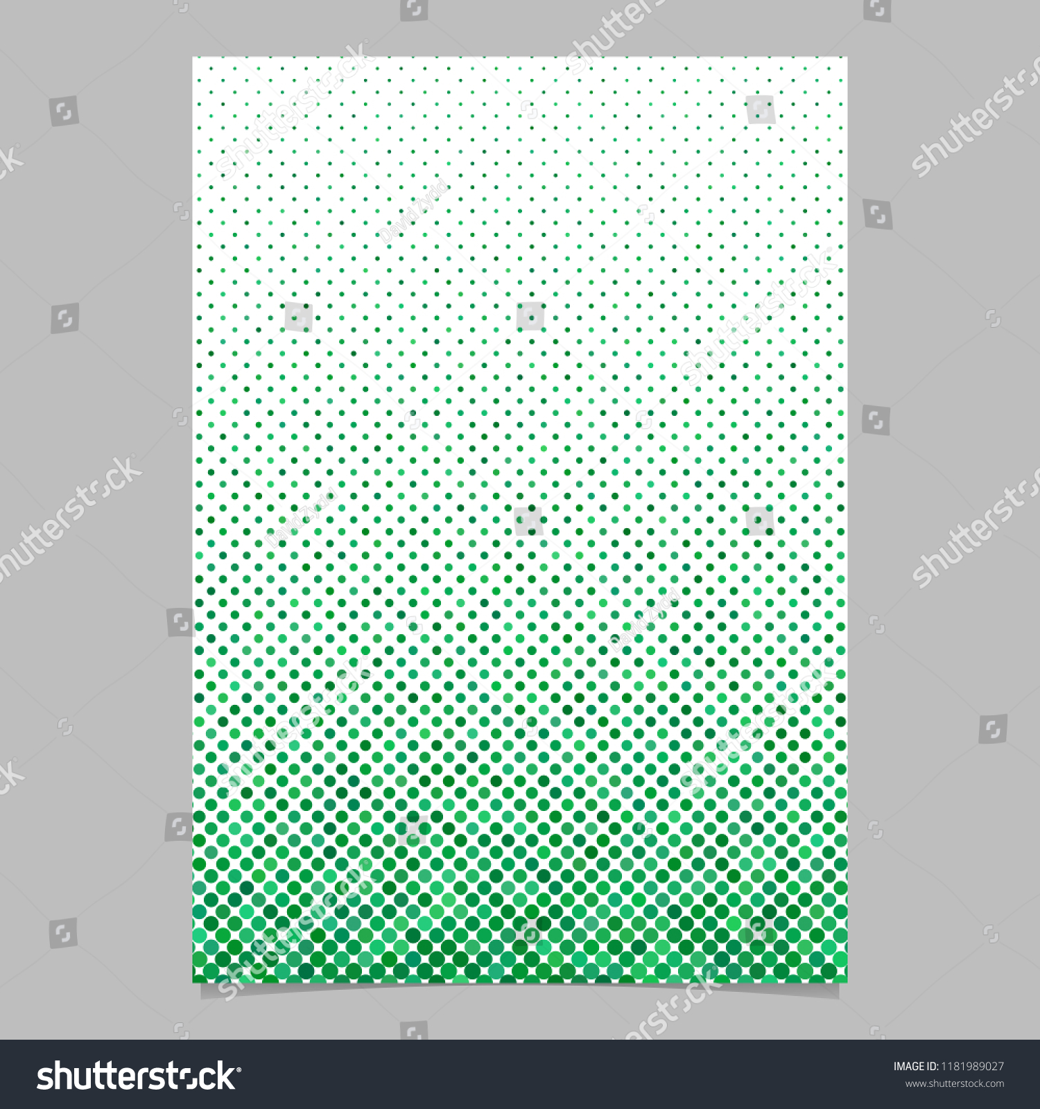 Green Abstract Dot Pattern Brochure Background Stock Vector Royalty