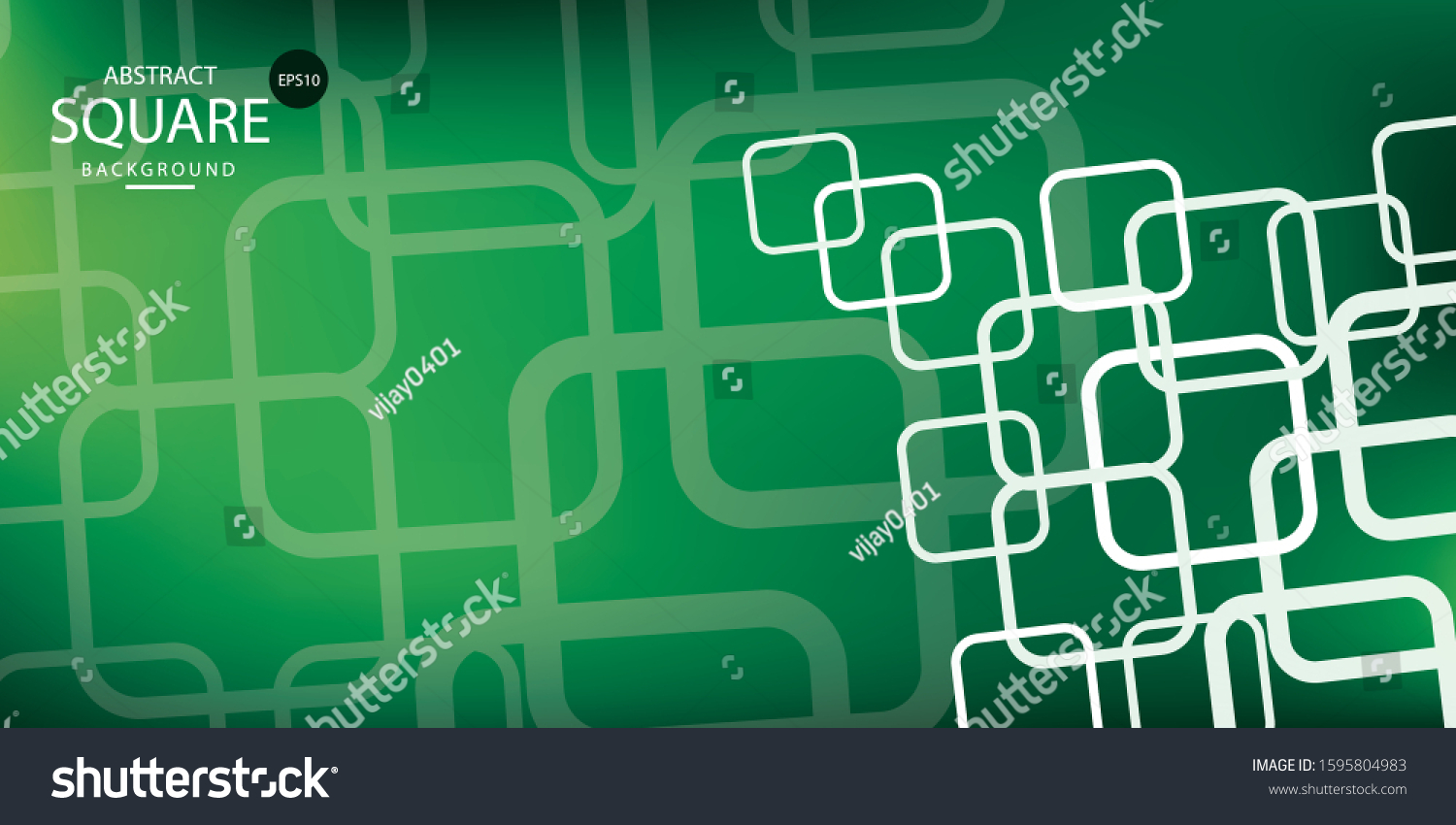 Green Abstract Geometric Square Pattern Background Stock Vector ...