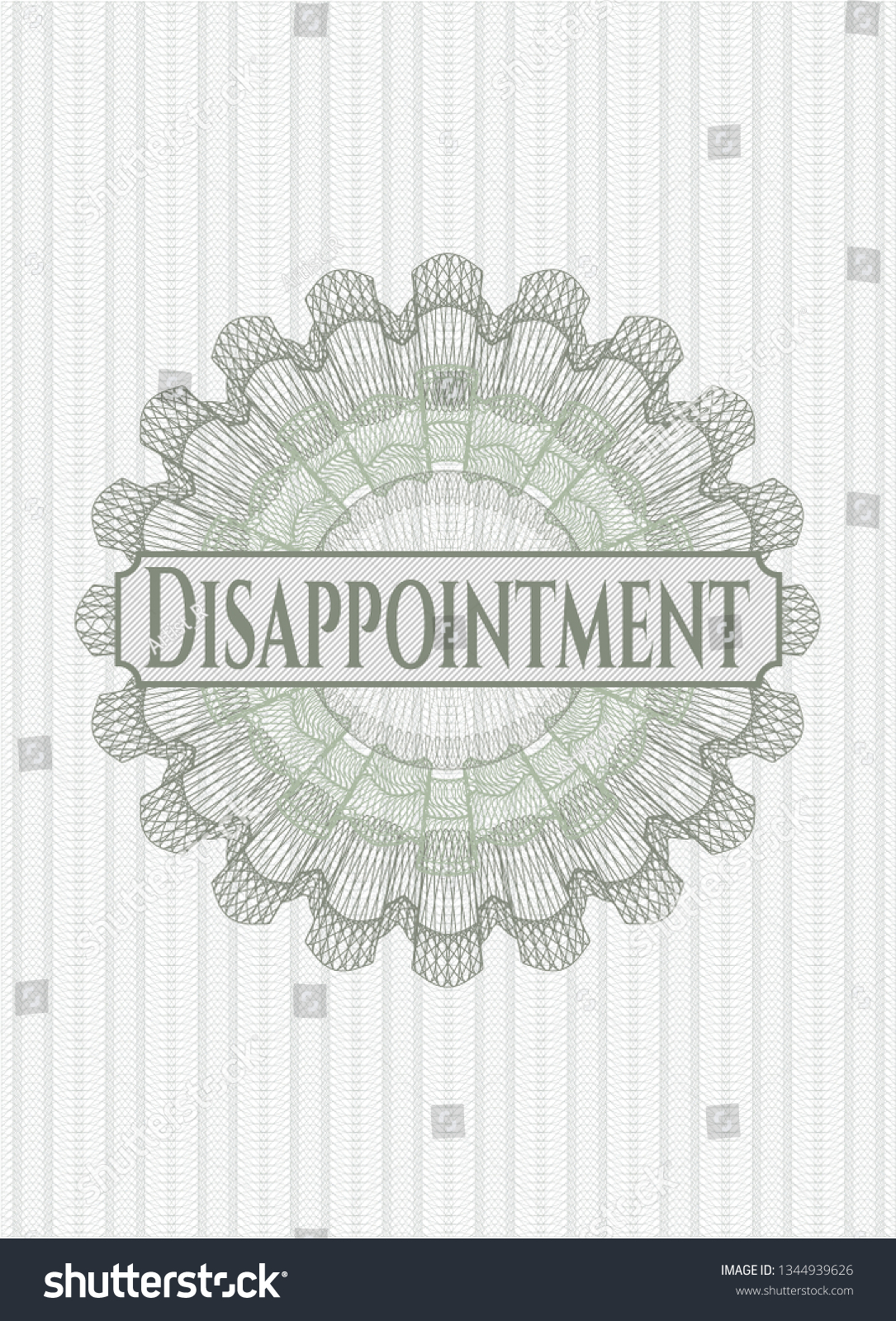 Green Abstract Rosette Text Disappointment Inside Stock Vector (Royalty ...