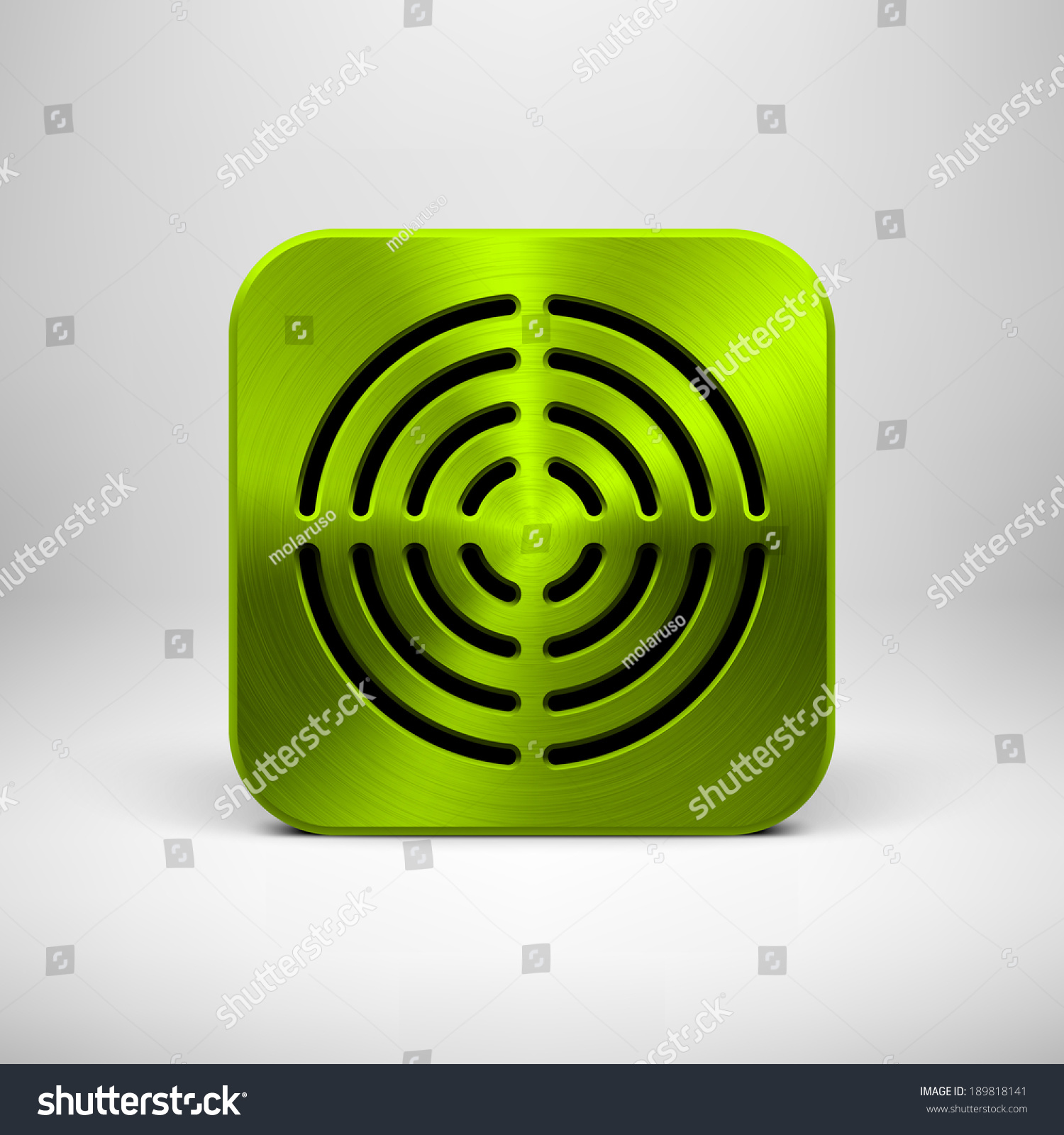 Green Abstract Technology App Icon Button Stock Vector (Royalty Free ...