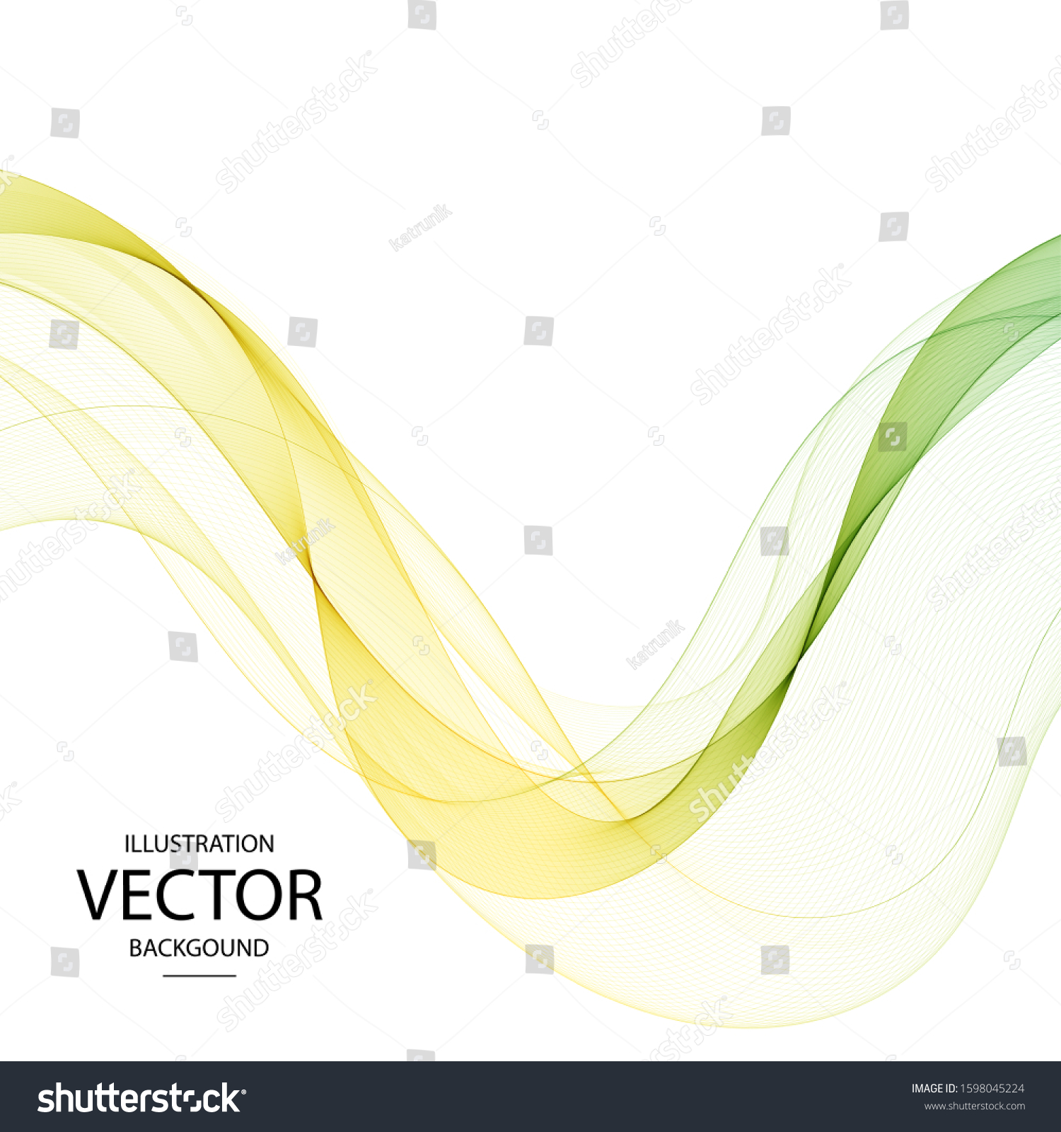 Green Yellow Color Lines Abstract Wave Stock Vector (Royalty Free ...