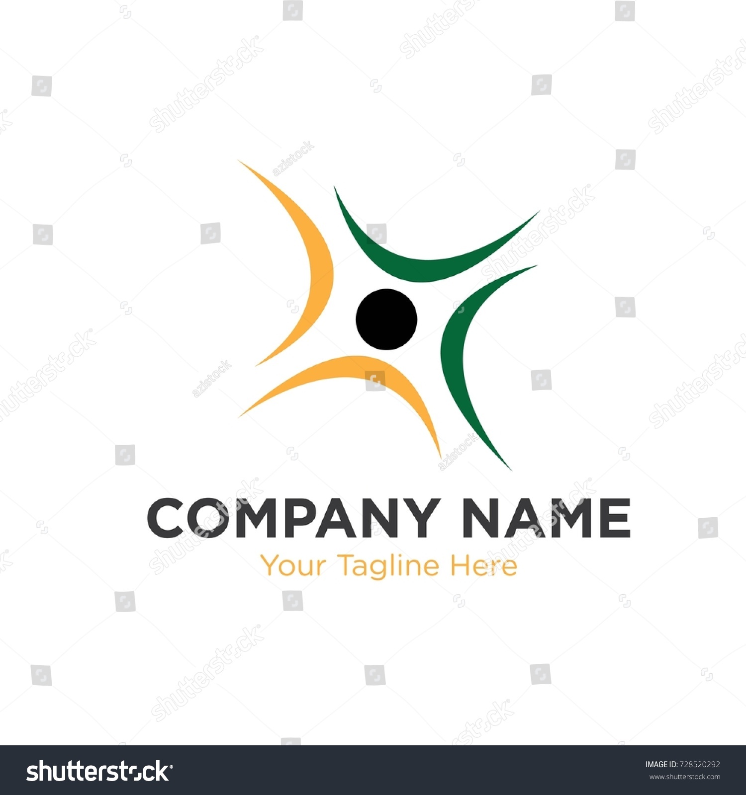 Green Yellow Element Logo Stock Vector (Royalty Free) 728520292 ...