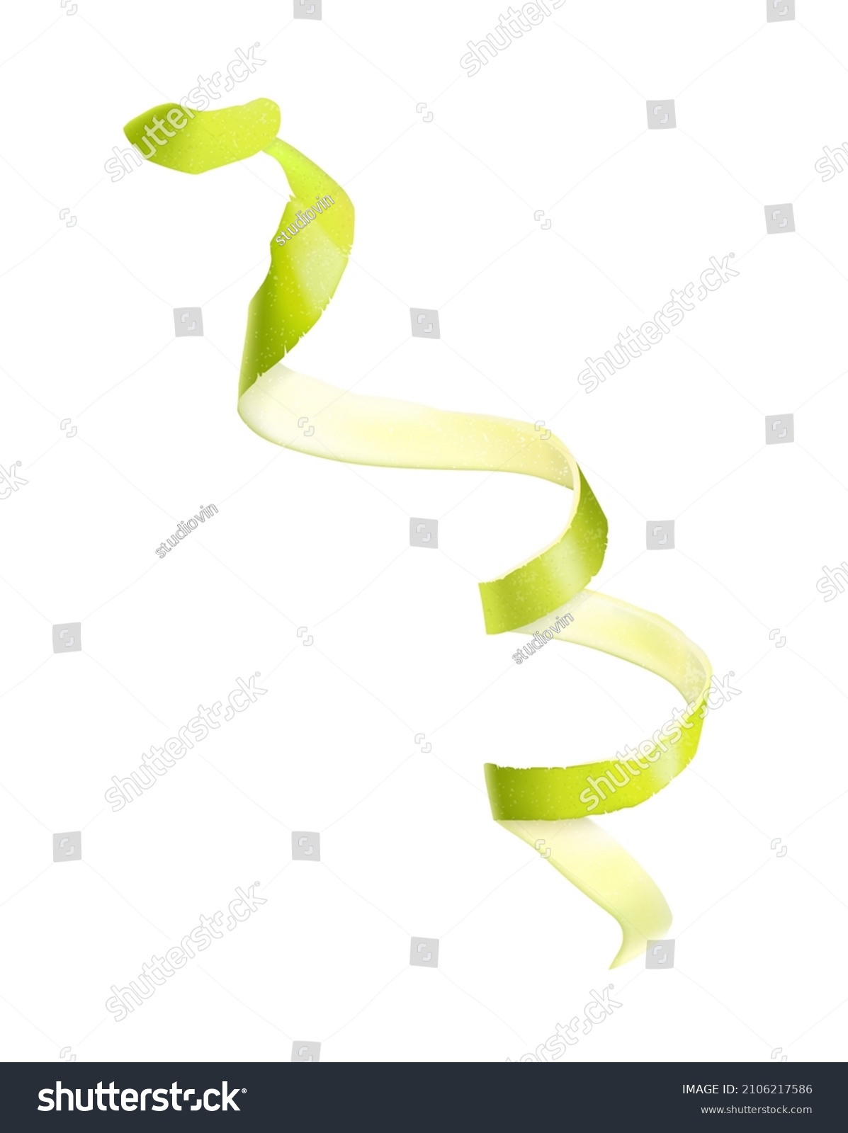 Green Apple Peel Vector Illustration Stock Vector (Royalty Free ...