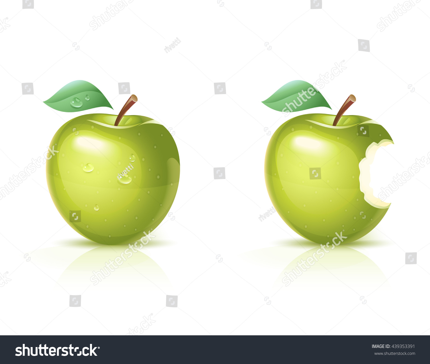 Green Apple Sour Stock Vector (Royalty Free) 439353391 | Shutterstock