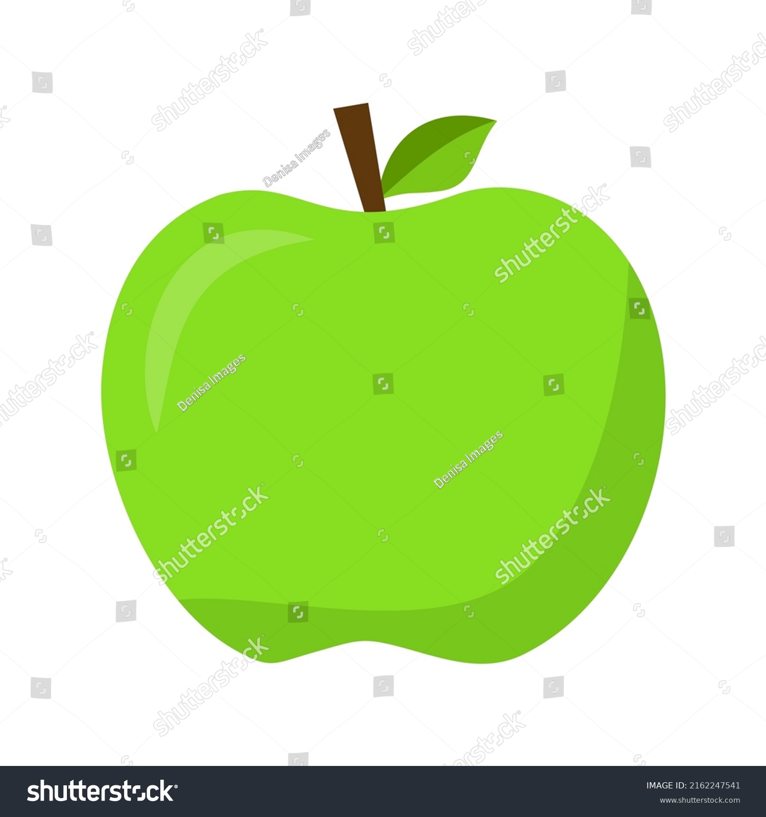 Green Apple Vector Illustration Icon Stock Vector (Royalty Free) 2162247541 | Shutterstock