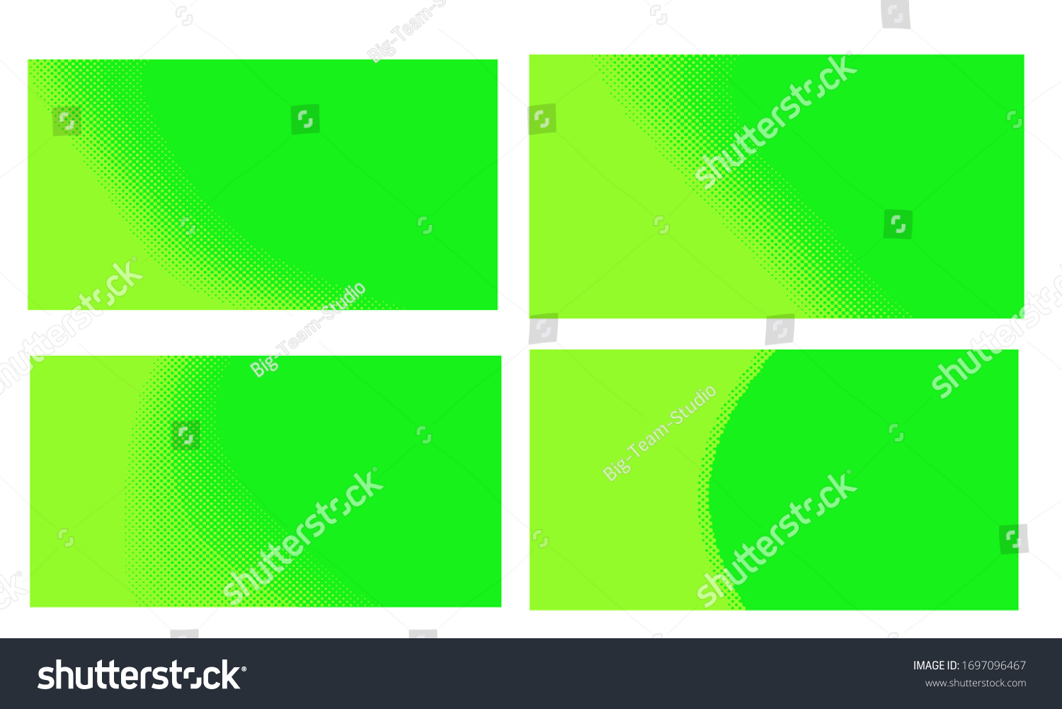 Green Background Set Vector Pop Art Stock Vector (Royalty Free ...