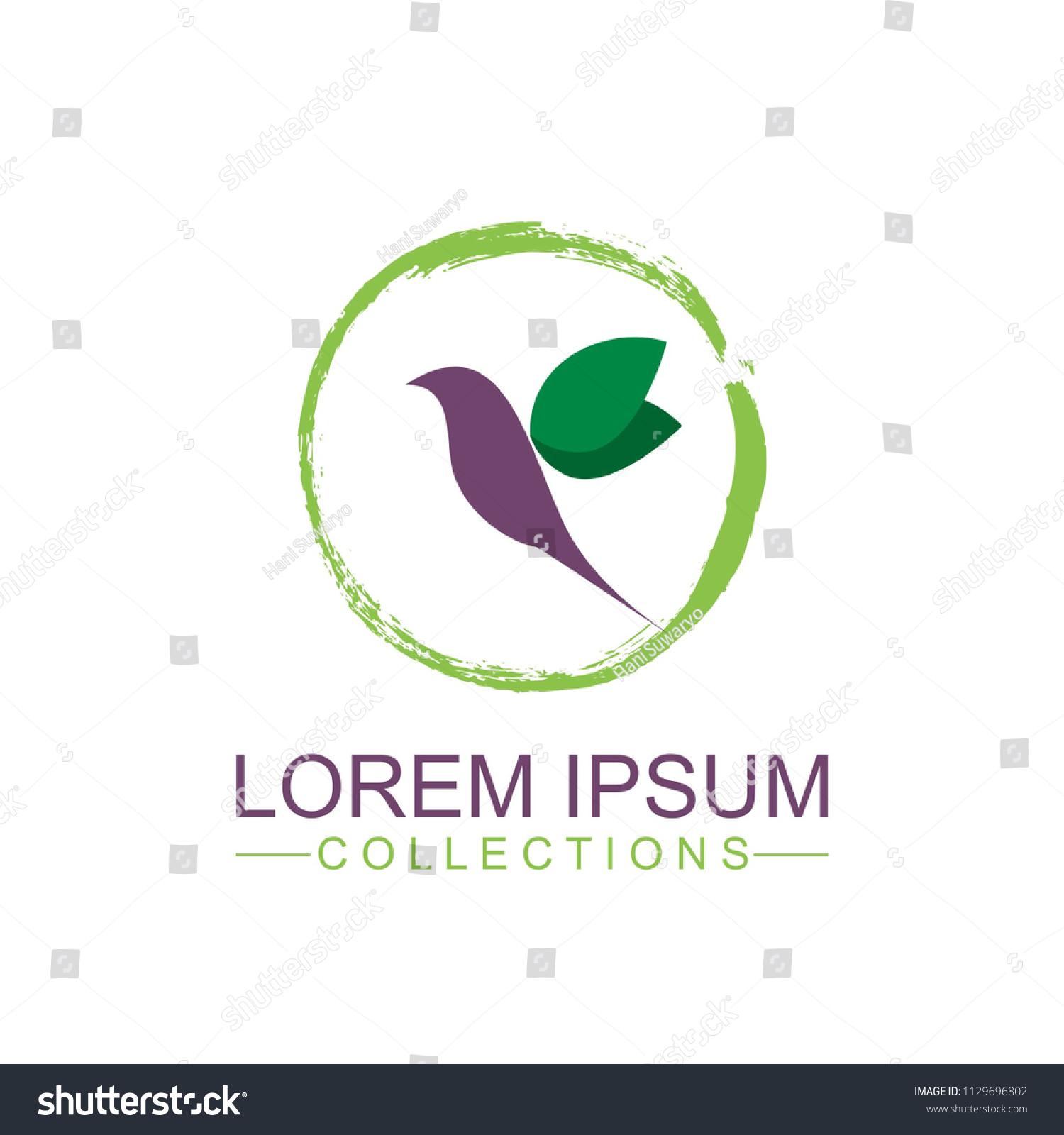 Green Bird Vector Logo Artistic Concept Stock Vector (Royalty Free ...