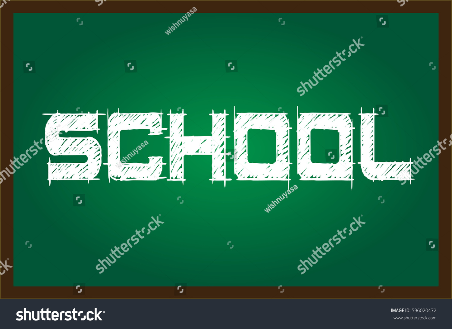 Green Board School Word Vector Background Stock Vector (Royalty Free ...
