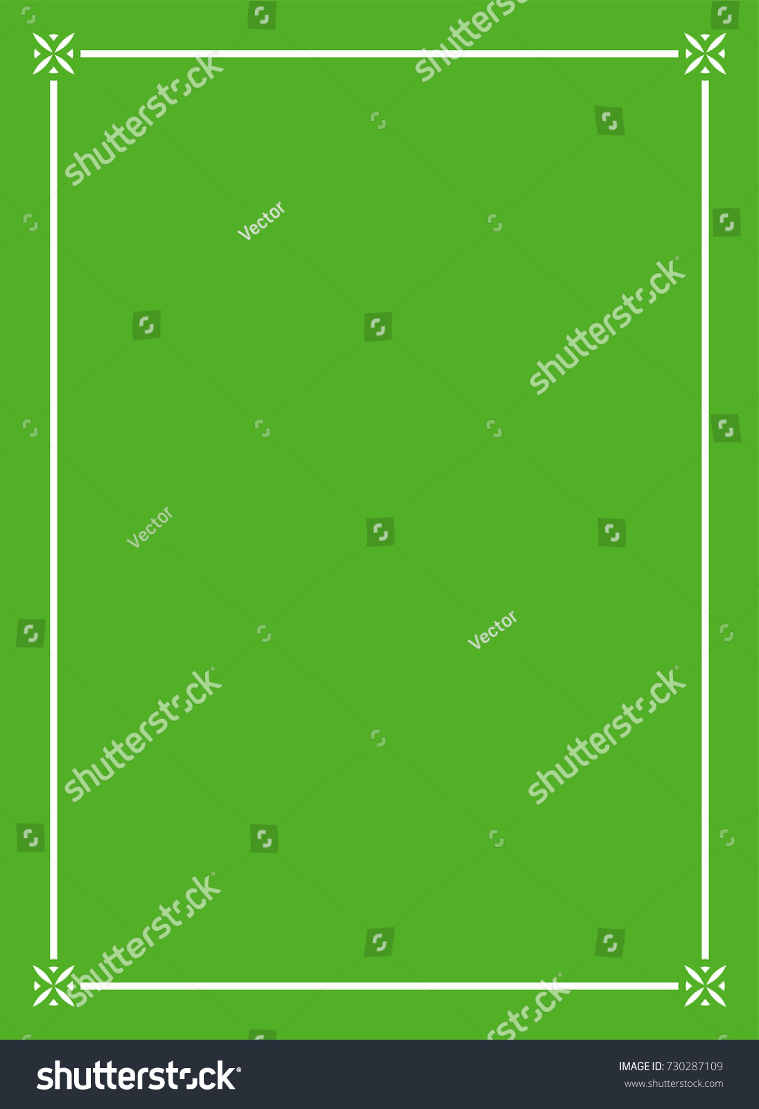 Green Border Frame Book Cover Vector Stock Vector (Royalty Free) 730287109