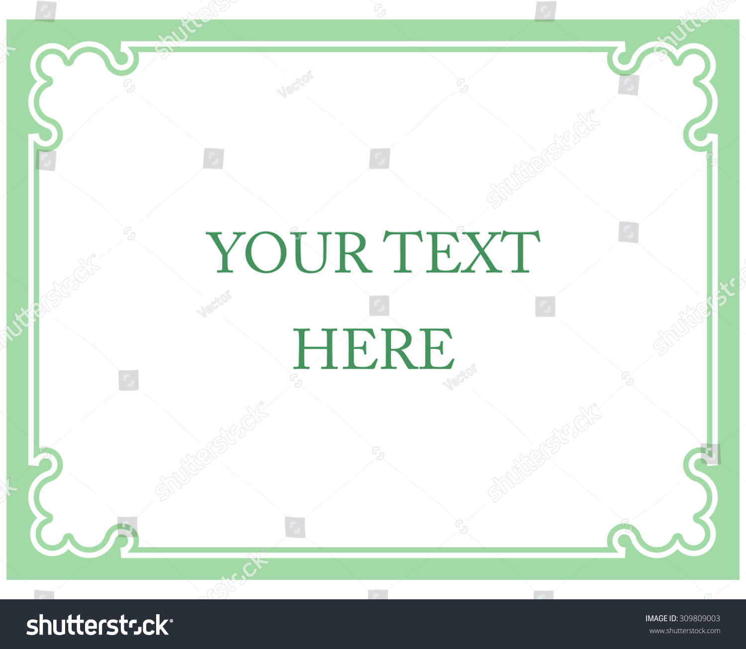 Green Border Frame Deco Vector Art Stock Vector (Royalty Free ...