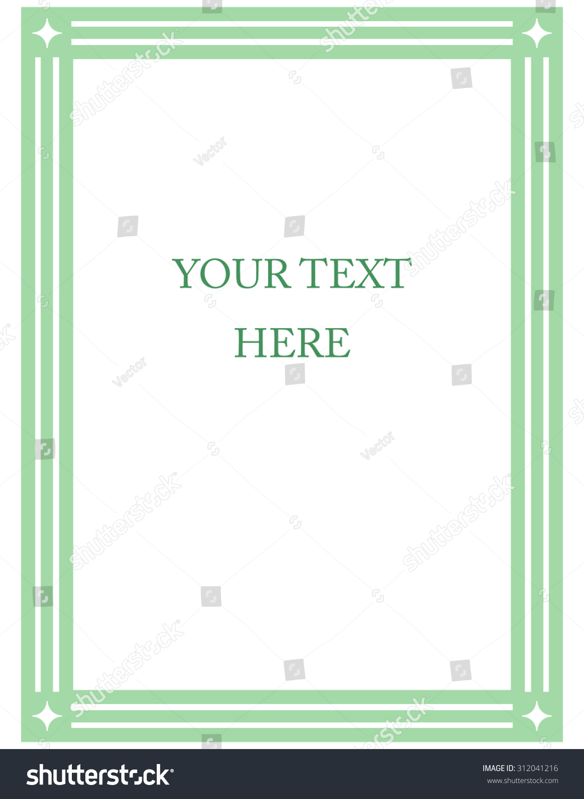 Green Border Frame Deco Vector Art Stock Vector (Royalty Free ...