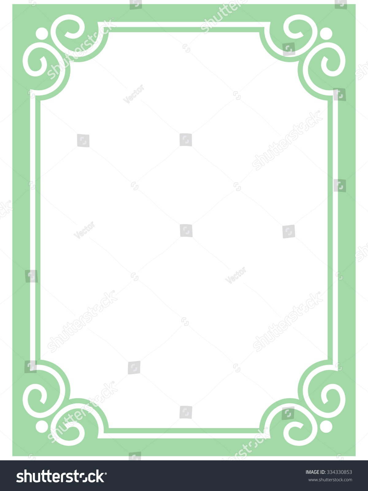 Green Border Frame Deco Vector Art Stock Vector (Royalty Free ...