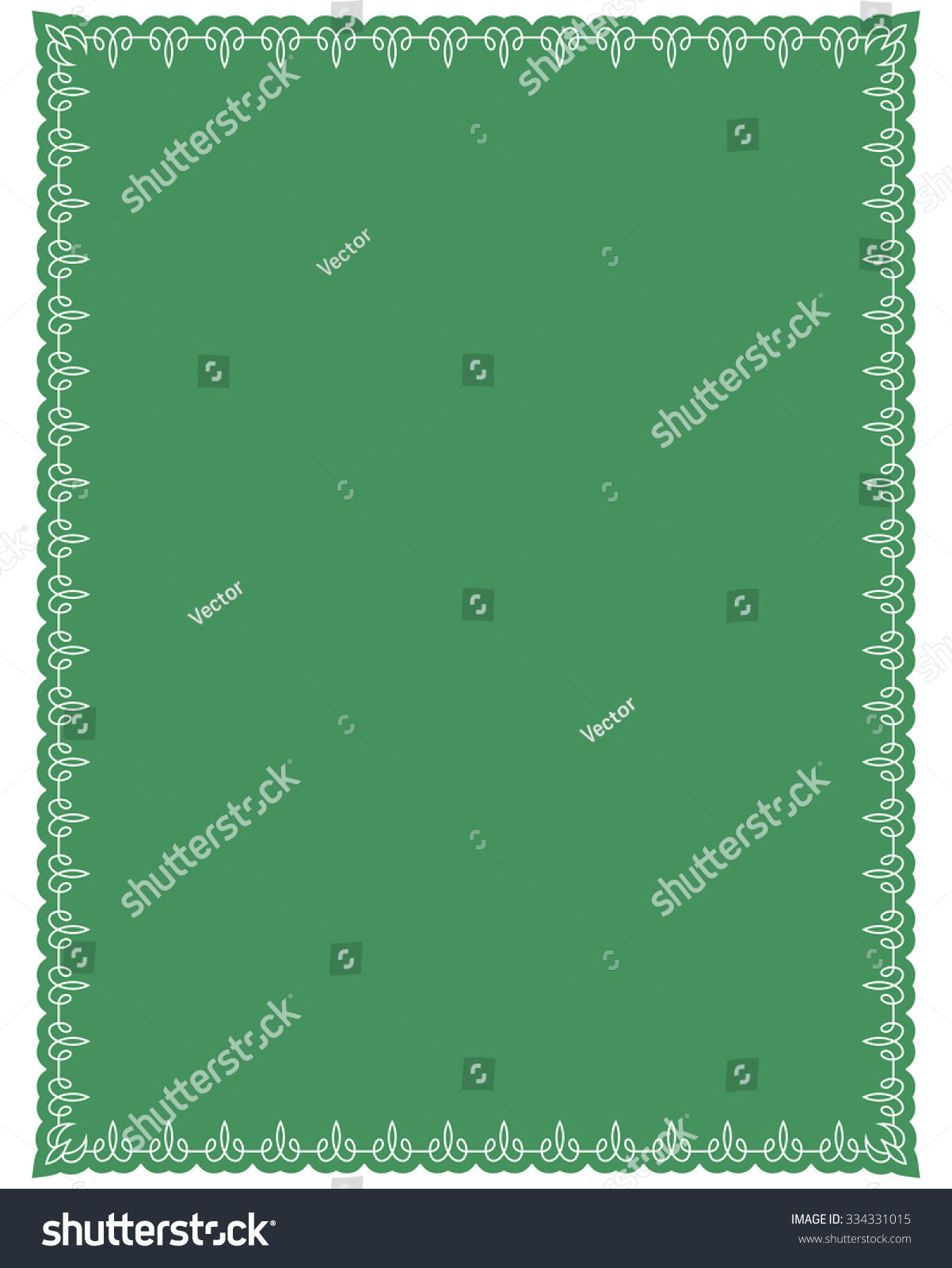 Green Border Frame Deco Vector Art Stock Vector (Royalty Free) 334331015
