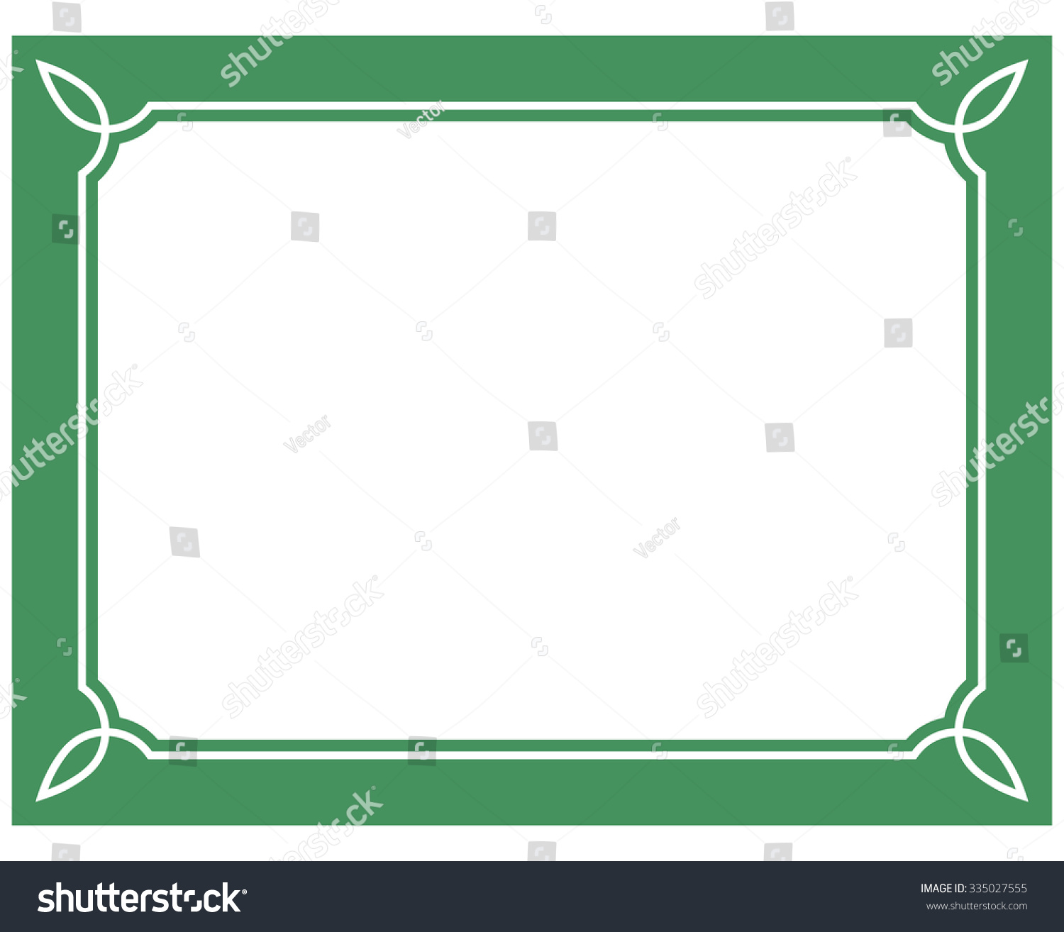 Green Border Frame Deco Vector Art Stock Vector (Royalty Free ...