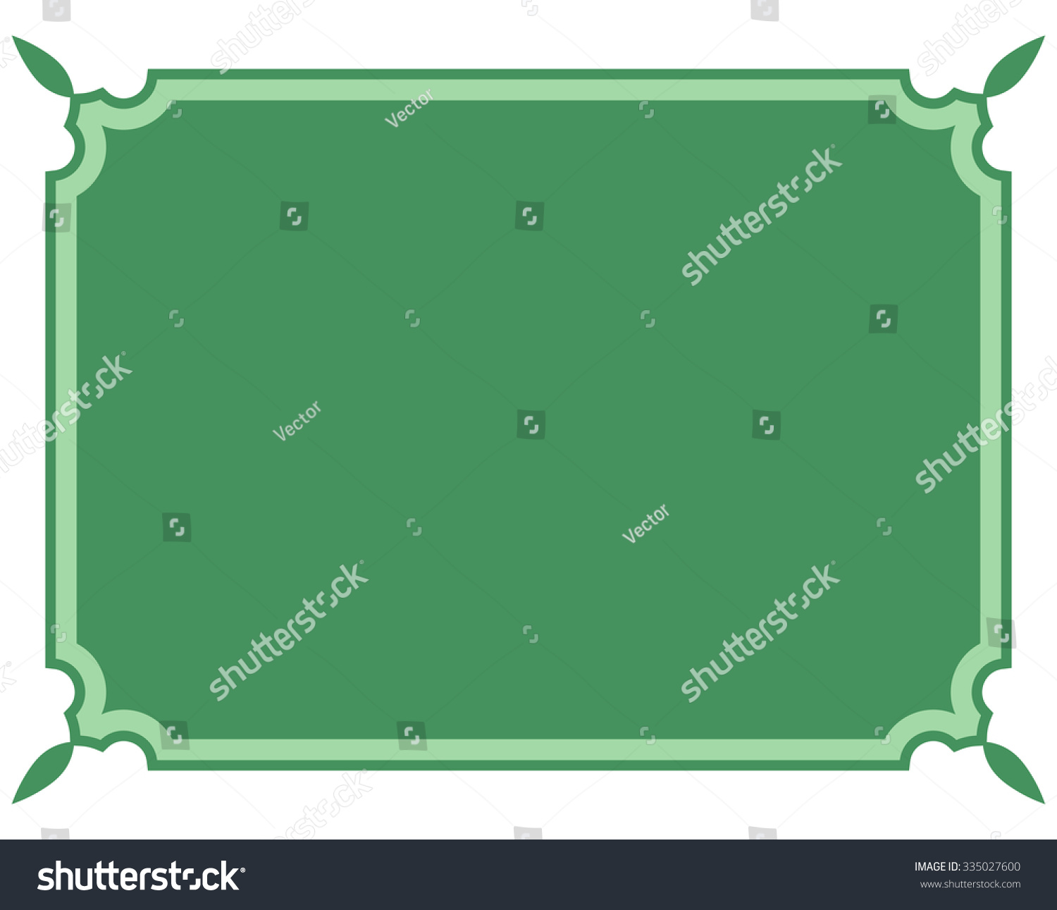 Green Border Frame Deco Vector Art Stock Vector (Royalty Free) 335027600