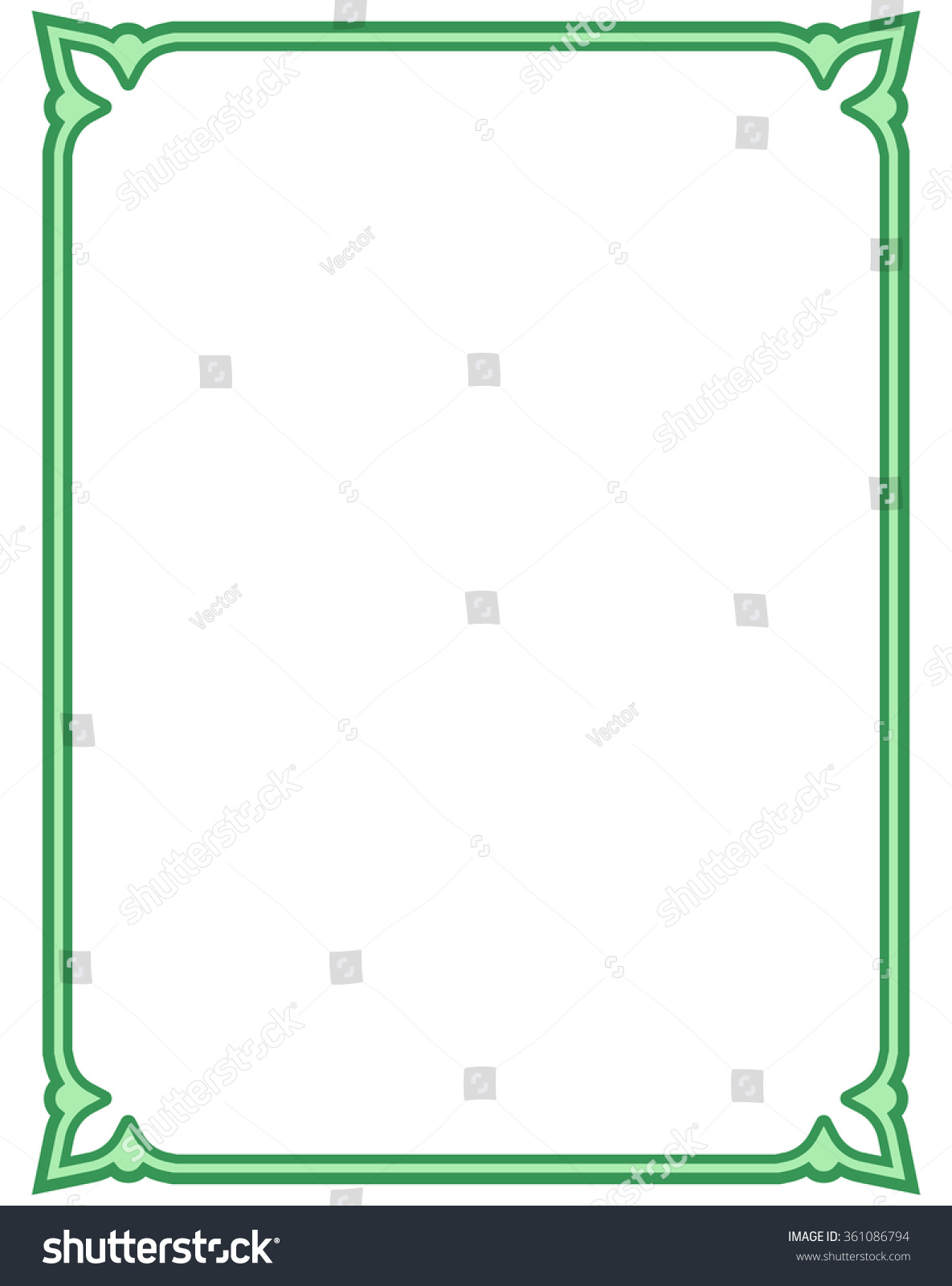 Green Border Frame Deco Vector Art Stock Vector (Royalty Free) 361086794