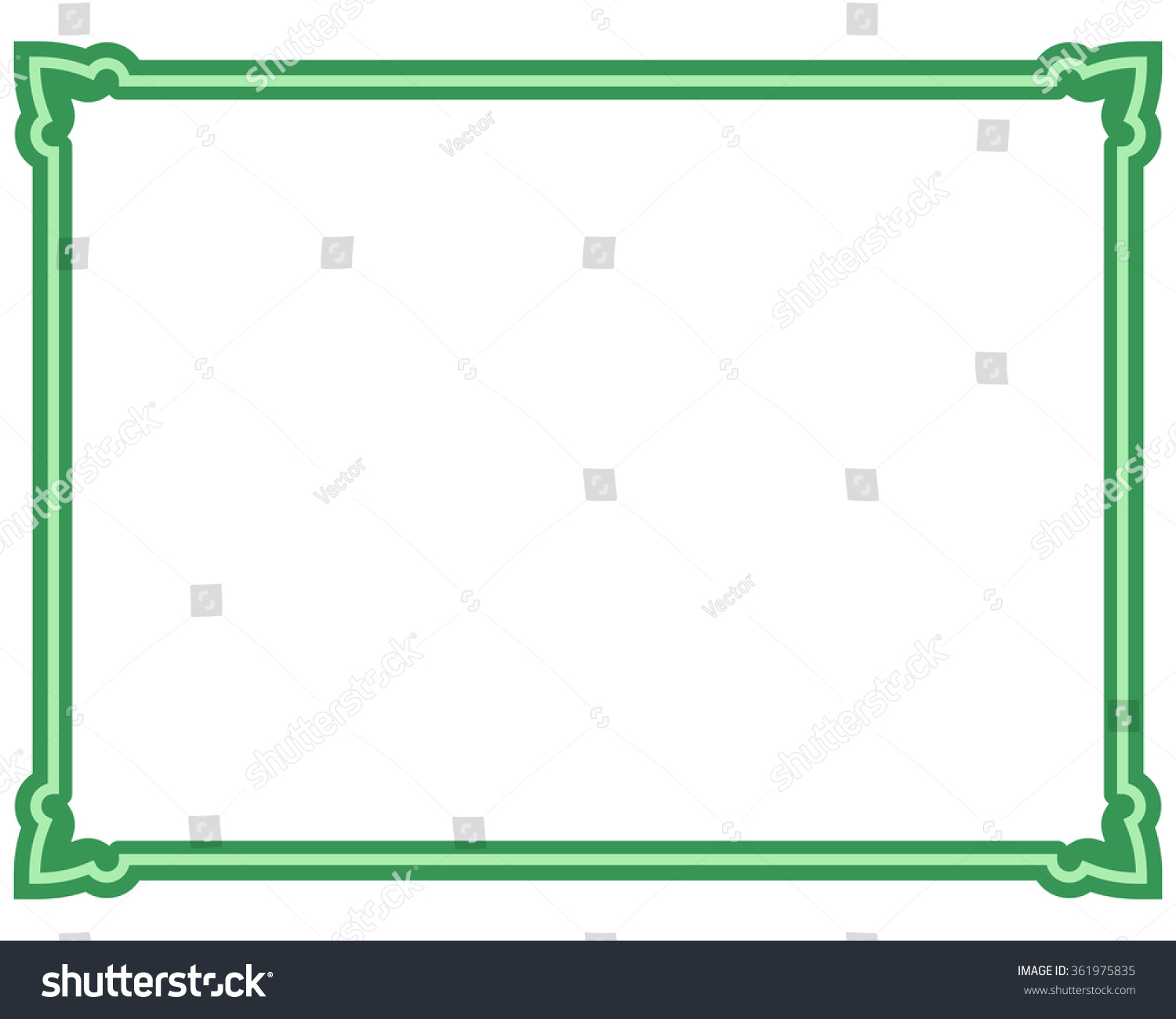 Green Border Frame Deco Vector Art Stock Vector (Royalty Free) 361975835