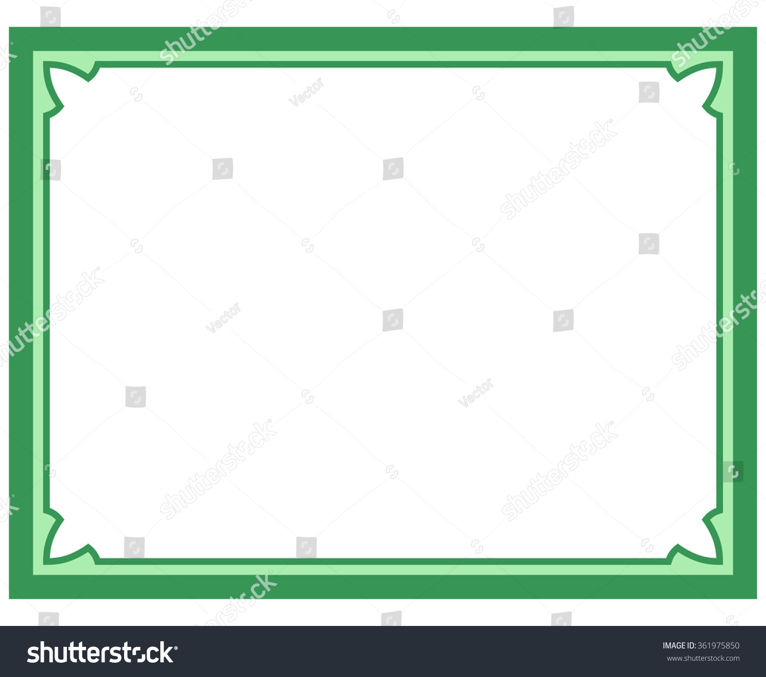 Green Border Frame Deco Vector Art Stock Vector (Royalty Free ...