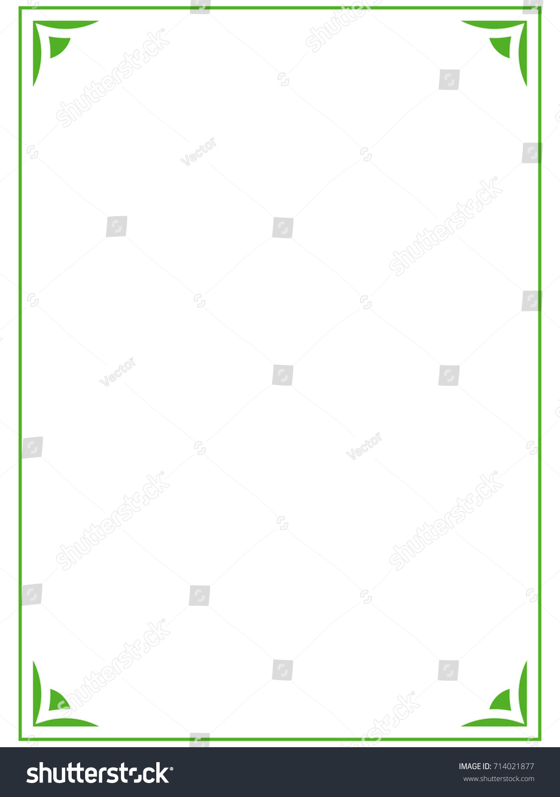 Green Border Frame Vector Vintage Stock Vector (Royalty Free) 714021877 ...