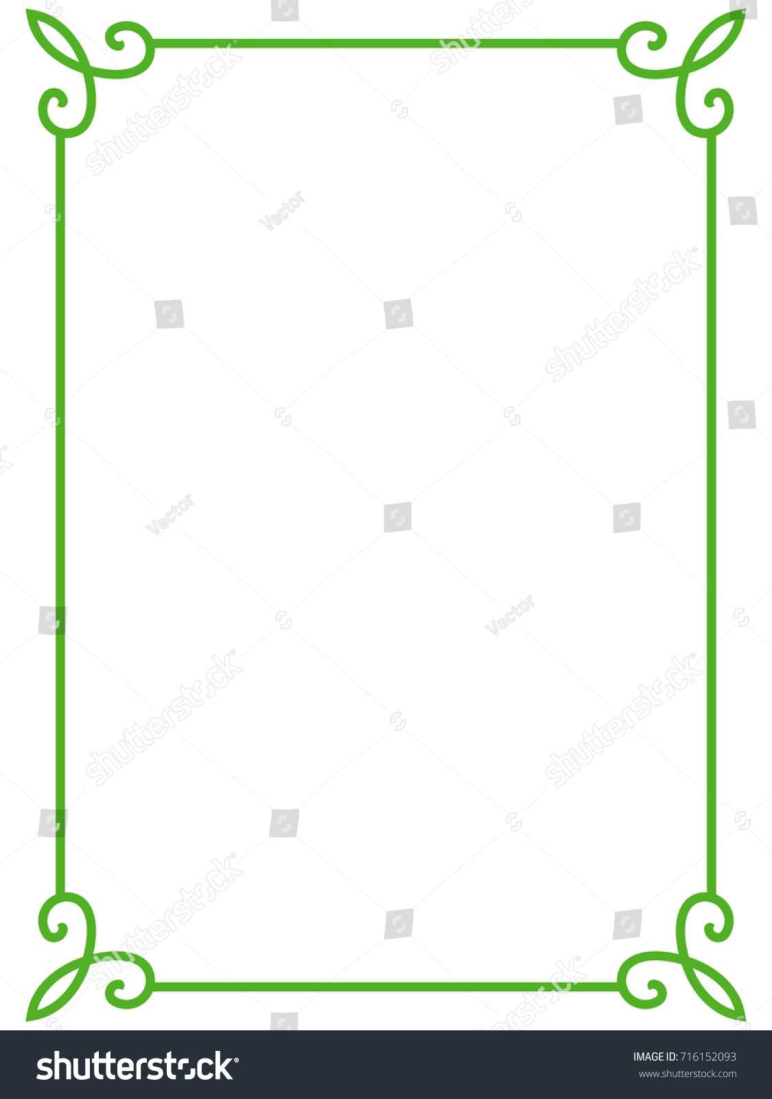 Green Border Frame Vector Vintage 库存矢量图（免版税）716152093 | Shutterstock