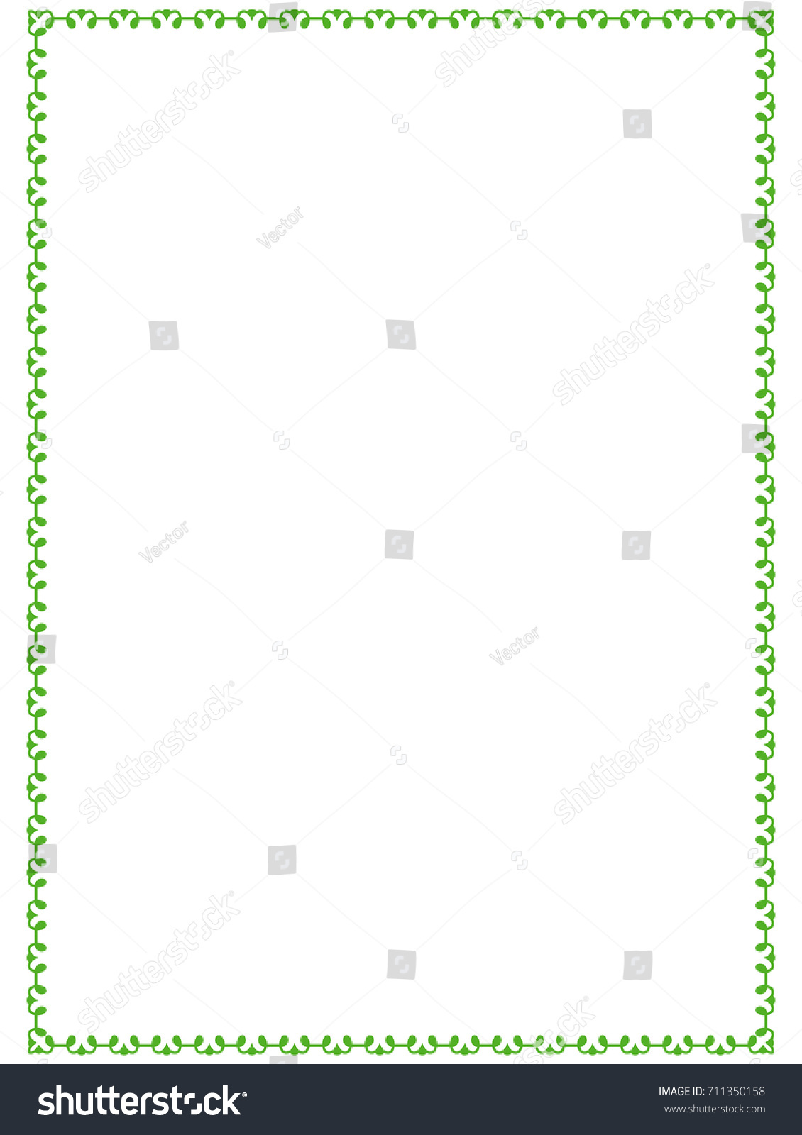 Green Border Frame Vector Vintage Background Stock Vector (Royalty Free ...