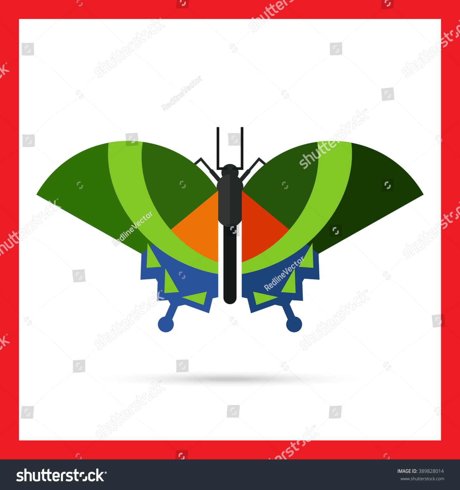 Green Butterfly Icon Stock Vector (Royalty Free) 389828014 | Shutterstock