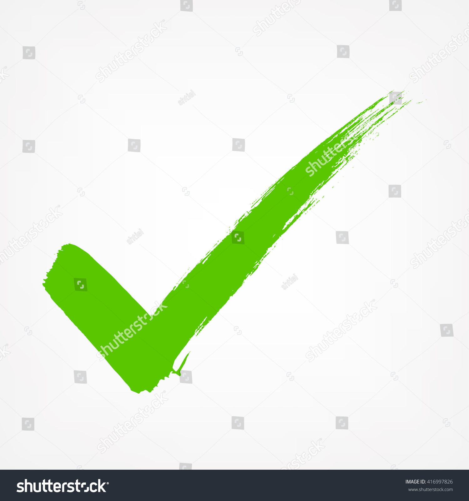 Marca de verificação verde escovado: vetor stock (livre de direitos ...