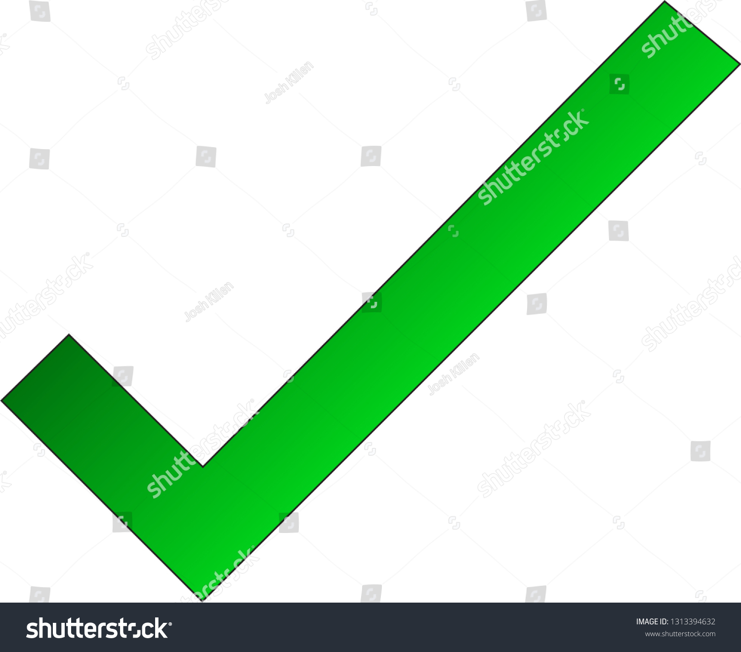 Green Check Mark Icon Vector Stock Vector (Royalty Free) 1313394632