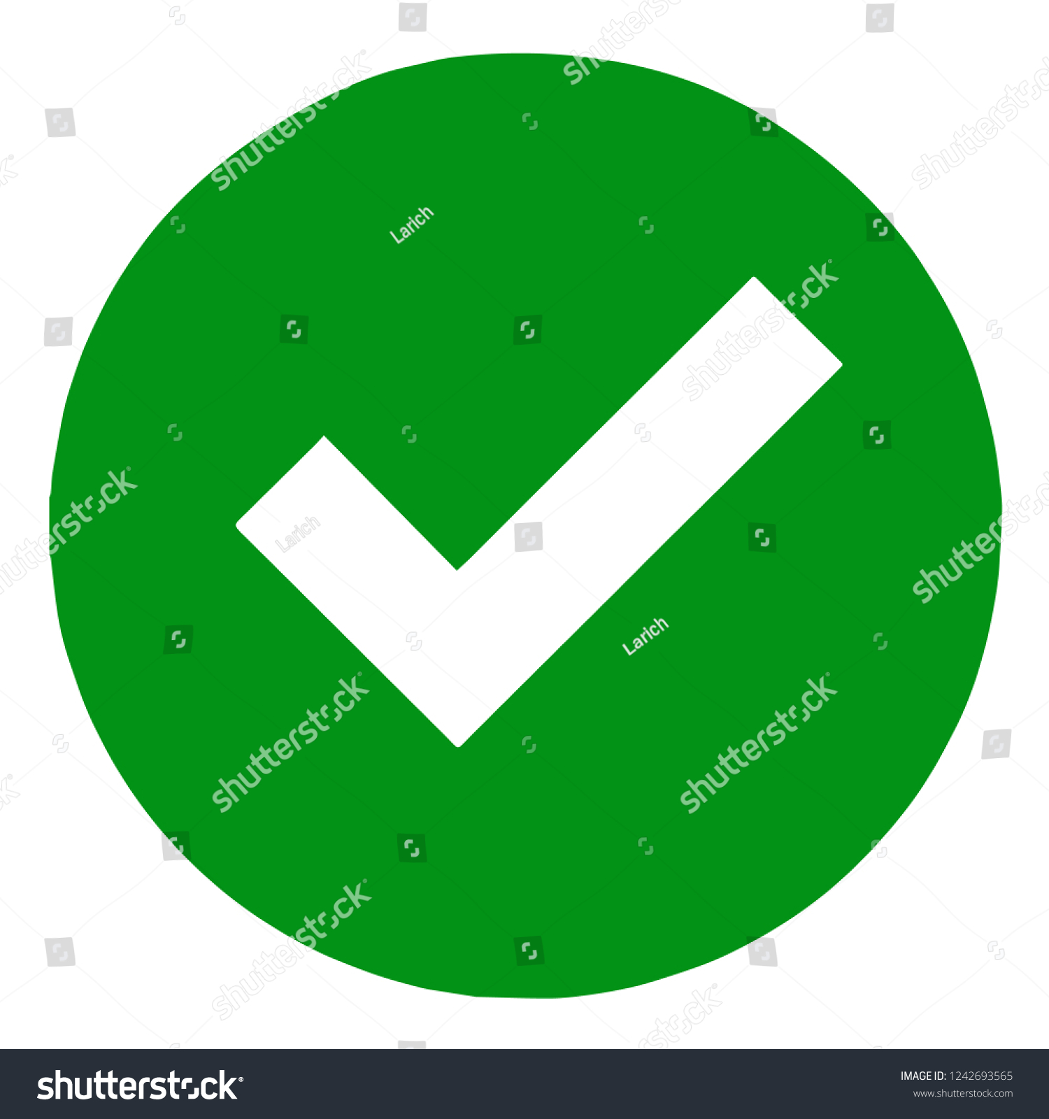 Green Check Mark Icon Vector Isolated Stock Vector (Royalty Free ...