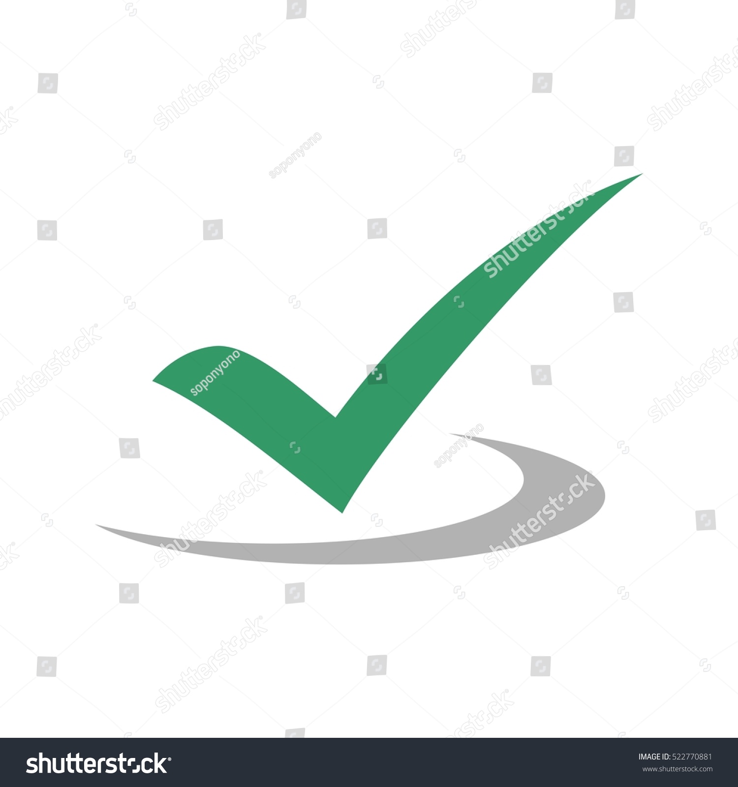 Green Check Mark Logo Template Stock Vector 522770881 - Shutterstock