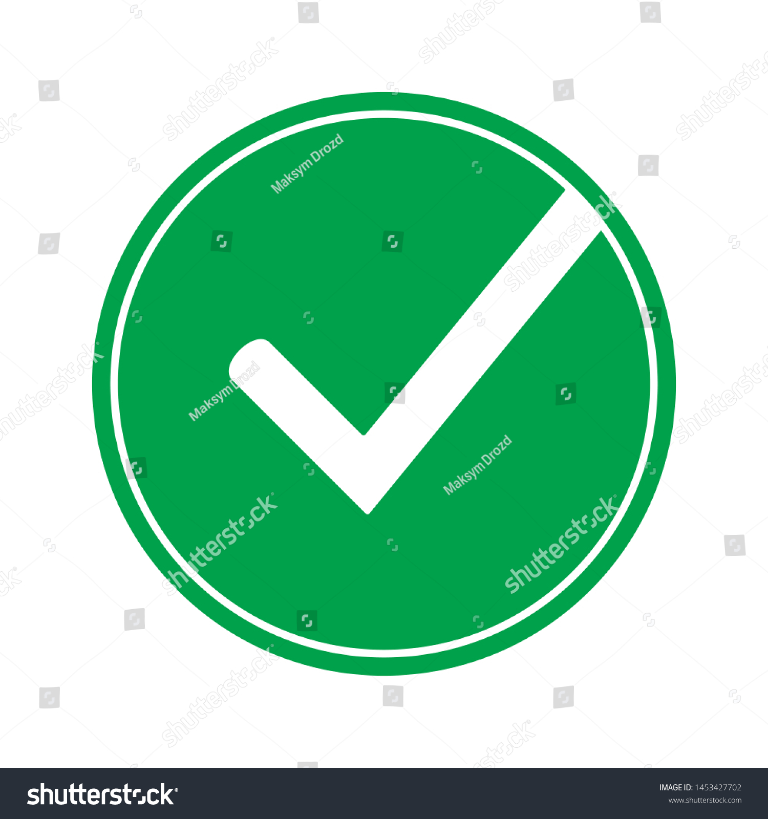 Green Checklist Icon Check Mark Icon Stock Vector (Royalty Free) 1453427702