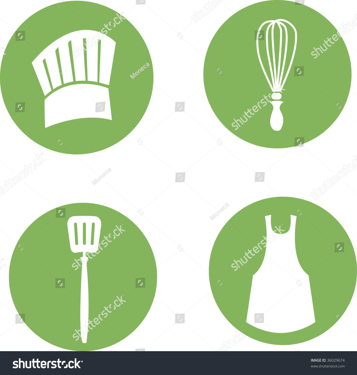 Green Chef Icons Stock Vector (Royalty Free) 36029674