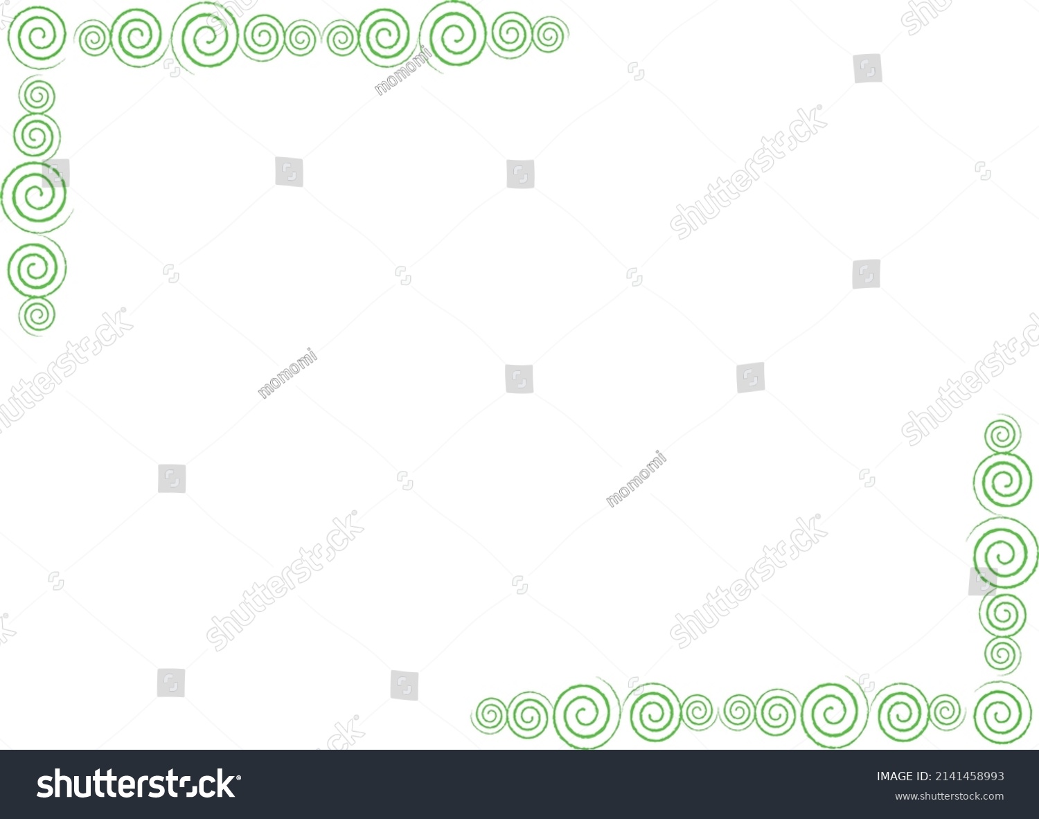 Green Circular Swirl Frame Background Stock Vector (Royalty Free ...