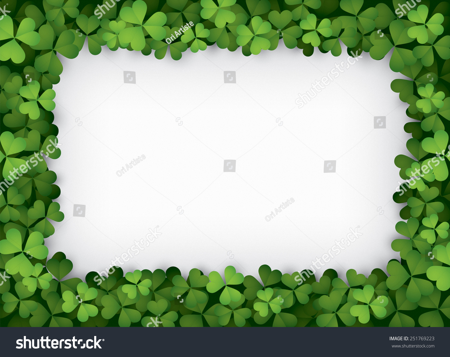 Green Clover Border Stock Vector (Royalty Free) 251769223 | Shutterstock