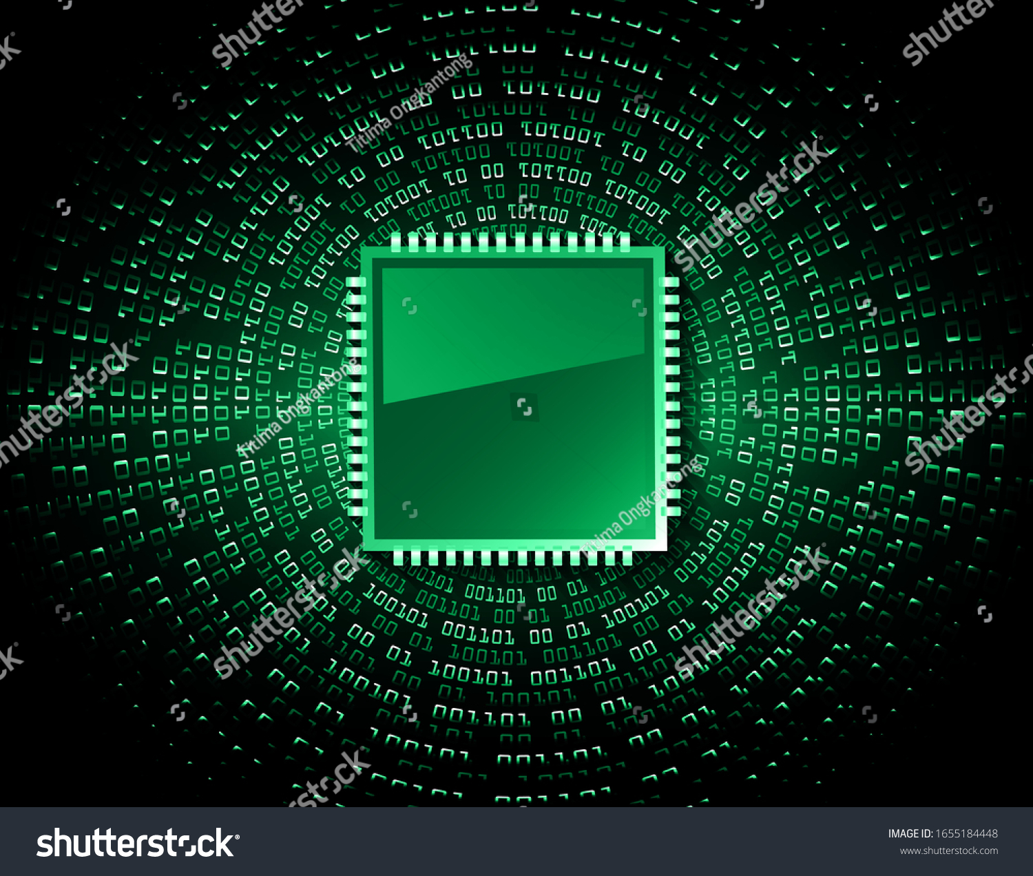 Green Cpu Cyber Circuit Future Technology Stock Vector (Royalty Free ...