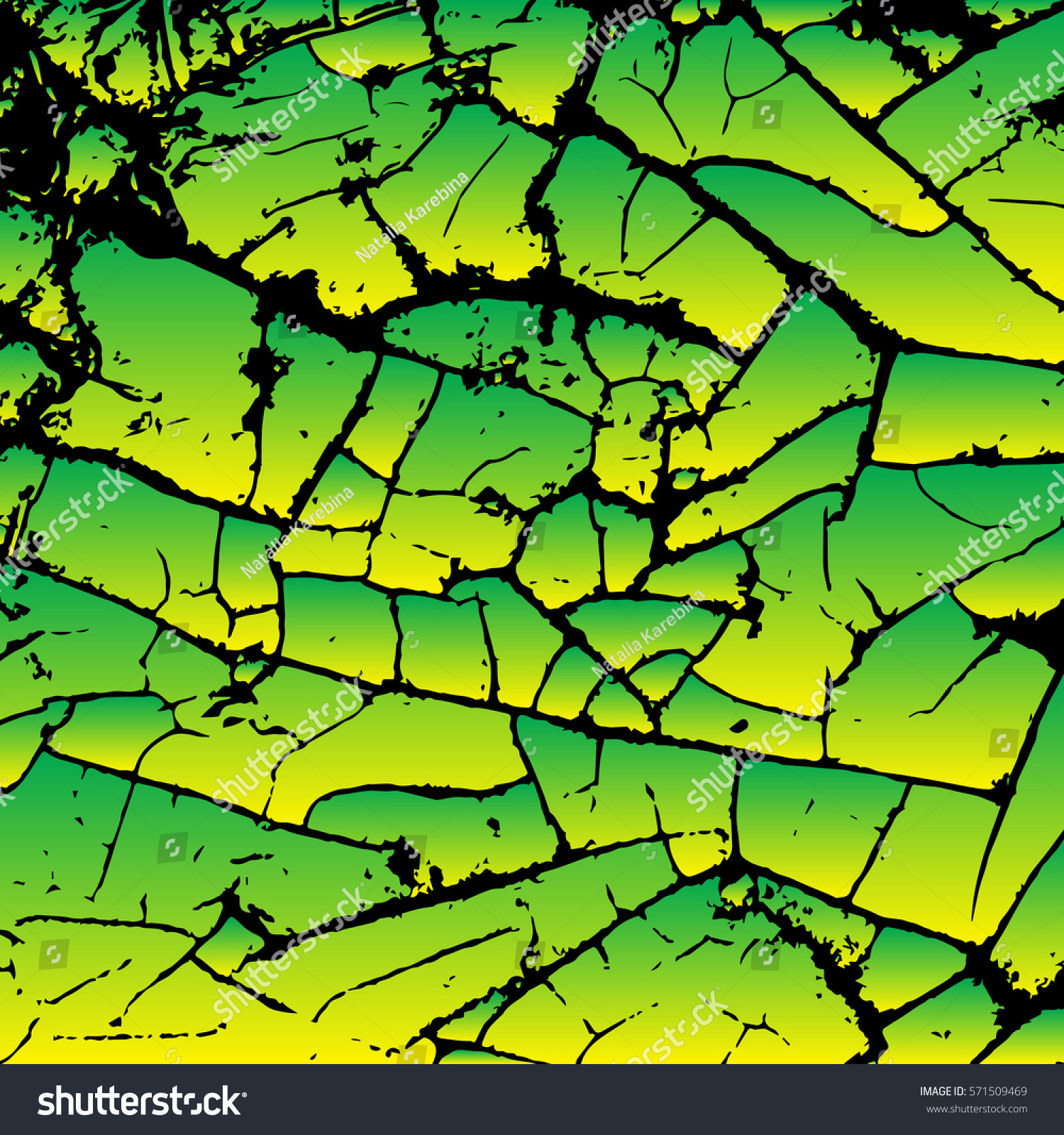 Green Cracking Texture Grunge Background Pattern Stock Vector (Royalty ...