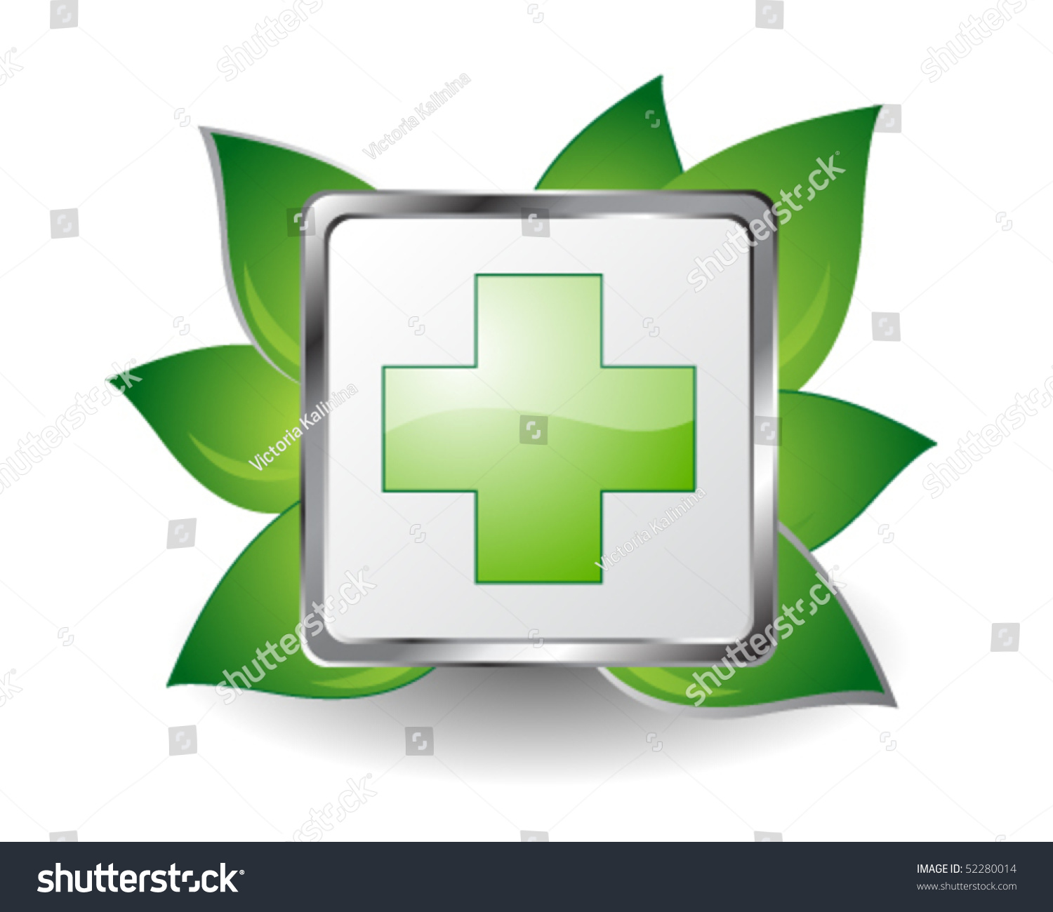 Green Cross Icon Stock Vector (Royalty Free) 52280014