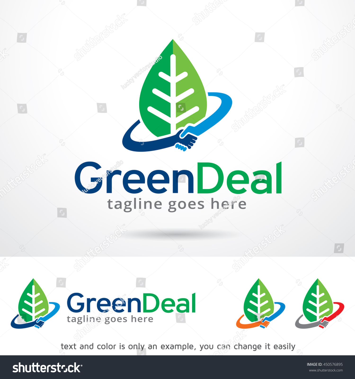 Green Deal Logo Template Design Vector Stock Vector (Royalty Free ...