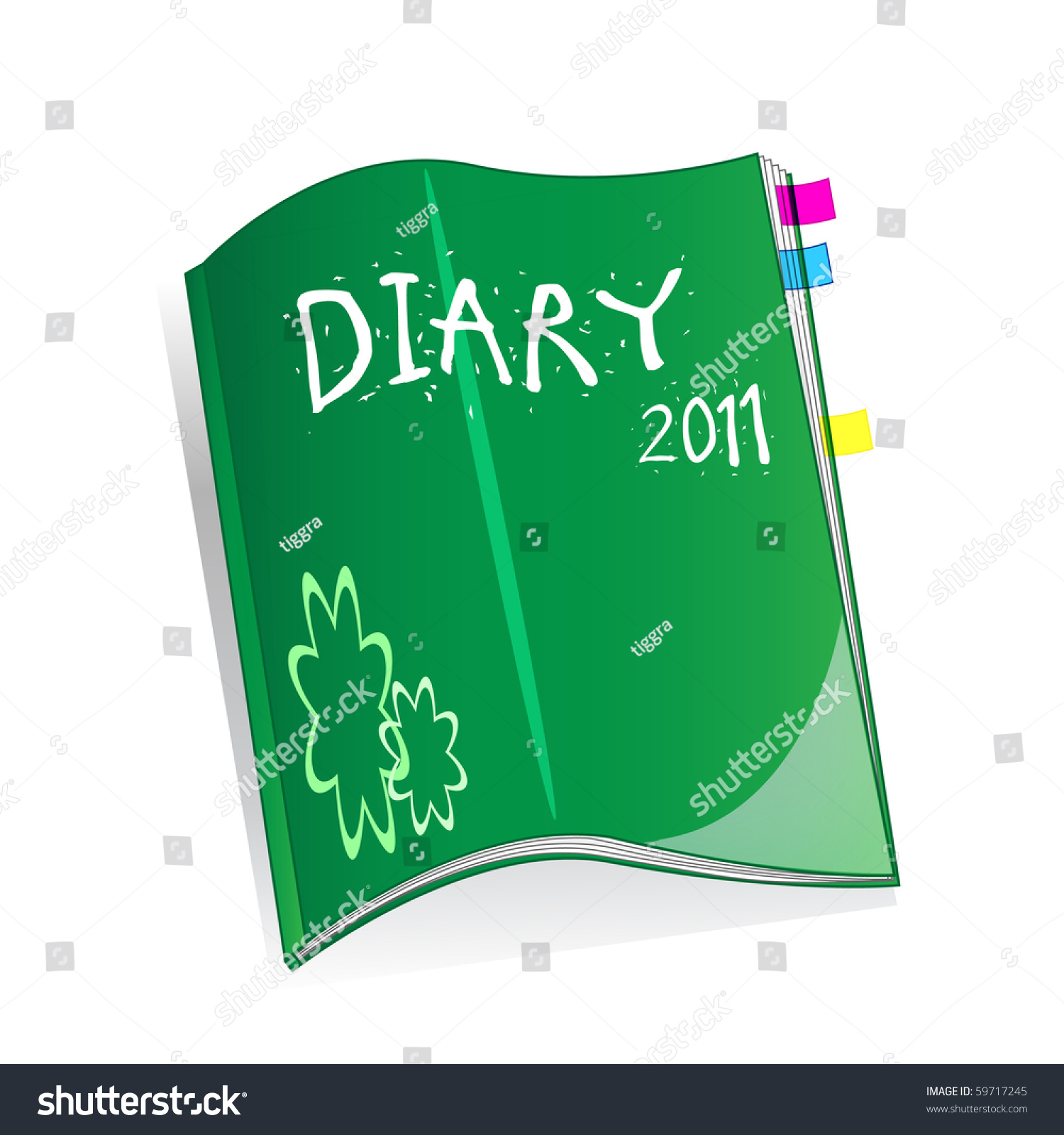Green Diary Book Vector - 59717245 : Shutterstock