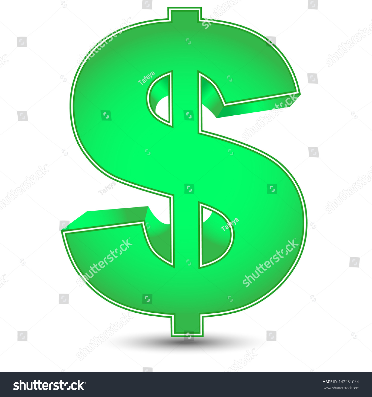 Green Dollar Sign Stock Vector (Royalty Free) 142251034 | Shutterstock