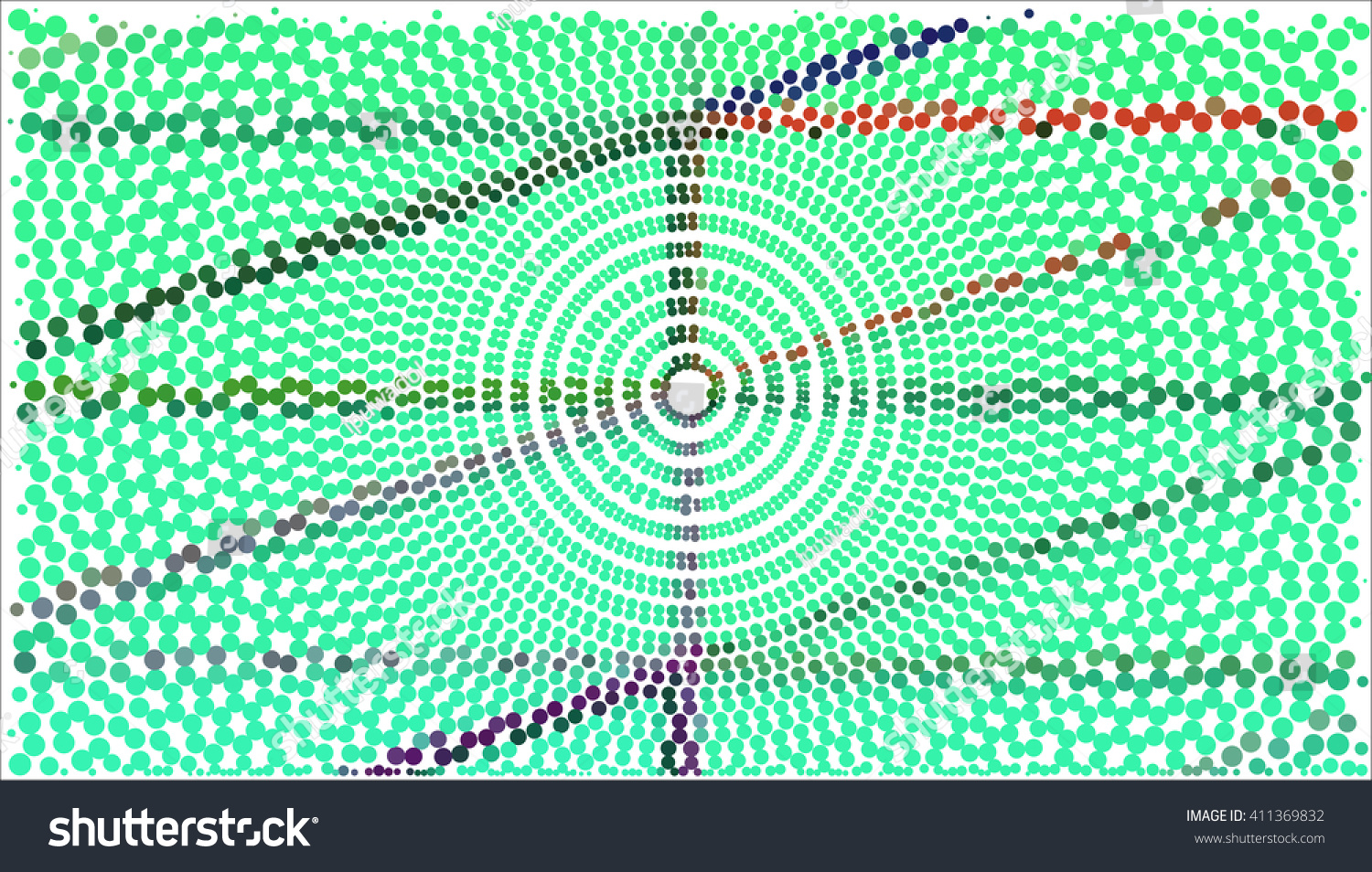 Green Dot Circle On White Abstract Stock Vector (Royalty Free ...