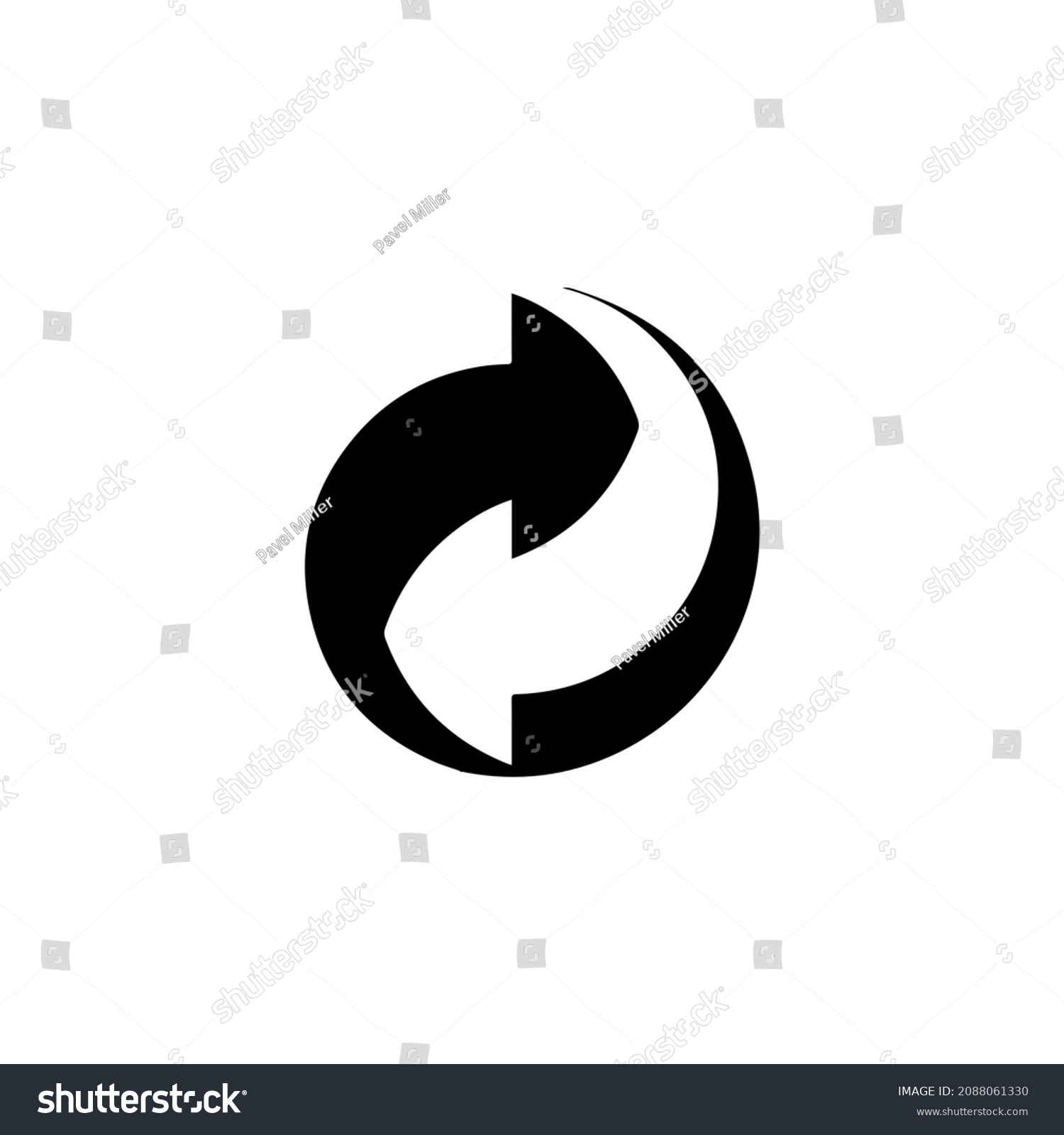 Green Dot Symbol Vector Illustration Flat Stock Vector (Royalty Free ...
